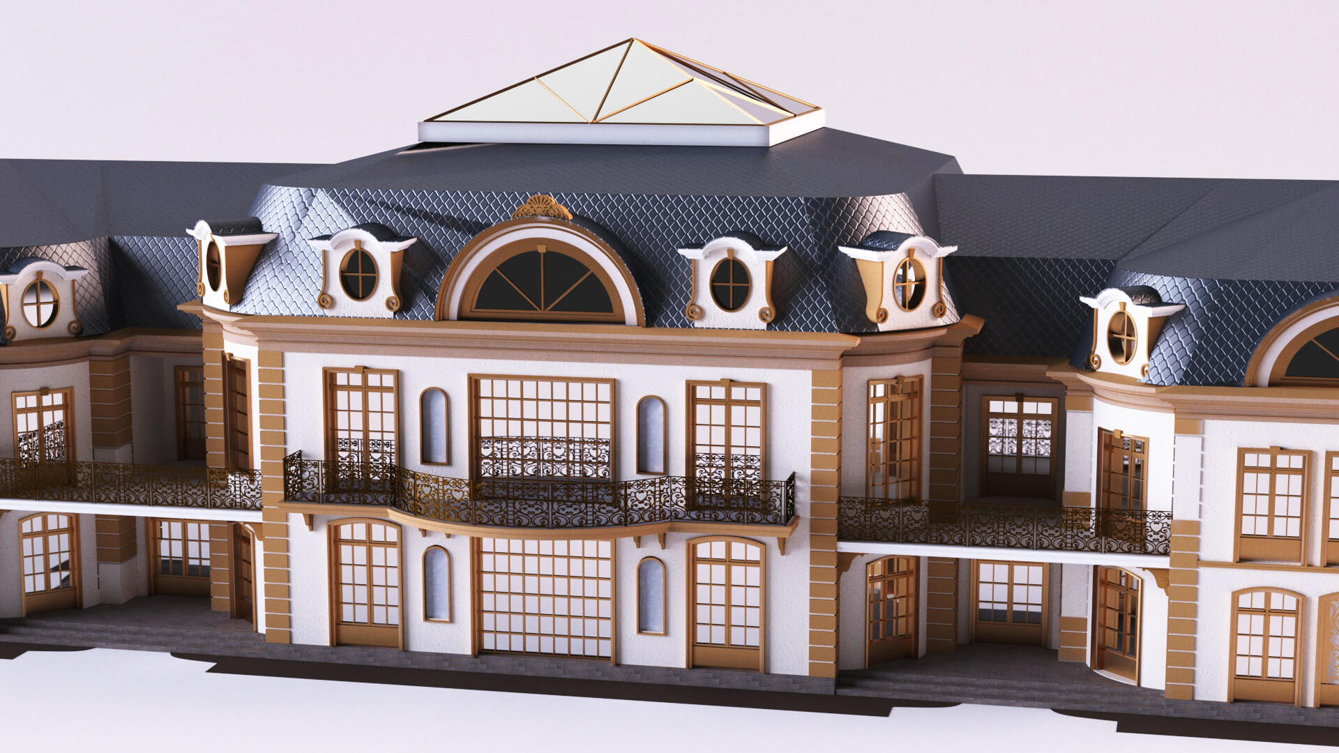 Neoclassical Building - 3D Model by m-sali