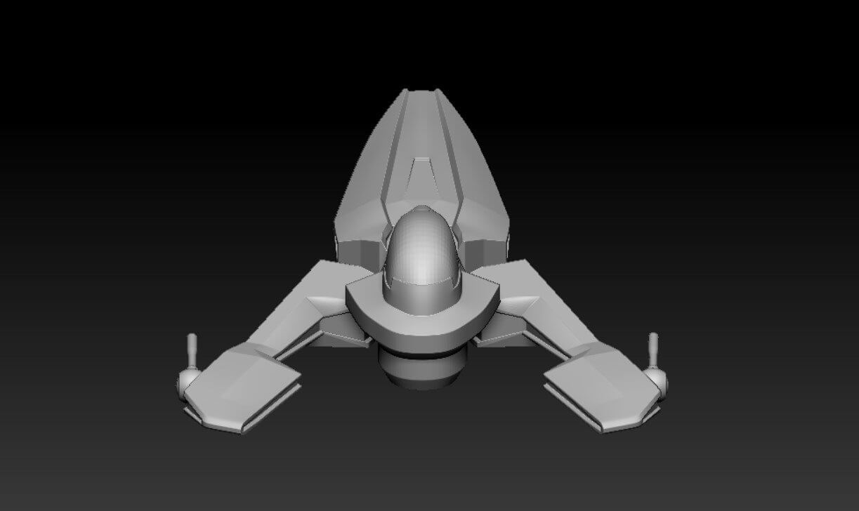 Star Wars Aurek Class A-Wing Starfighter 3D Model by m0n0m