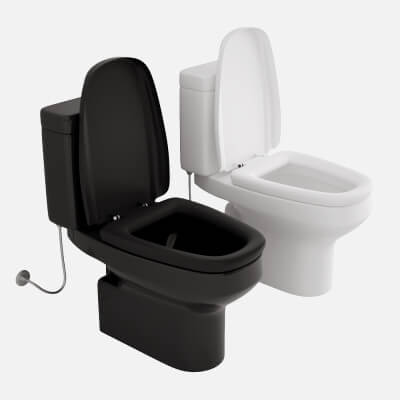Modern Toilet Set with Two Color Variants - 3D Model by M12CG
