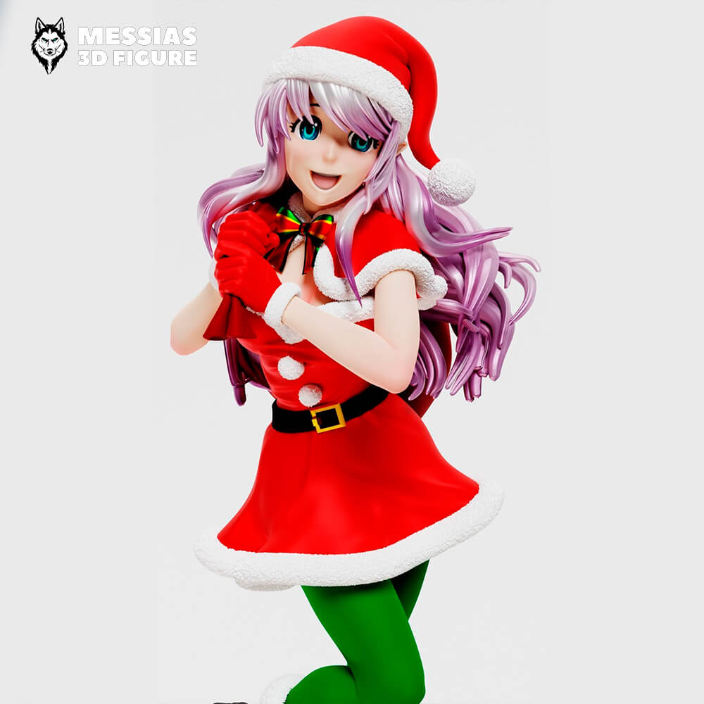 Merry Christmas Girl 3D Chibi by M2SO