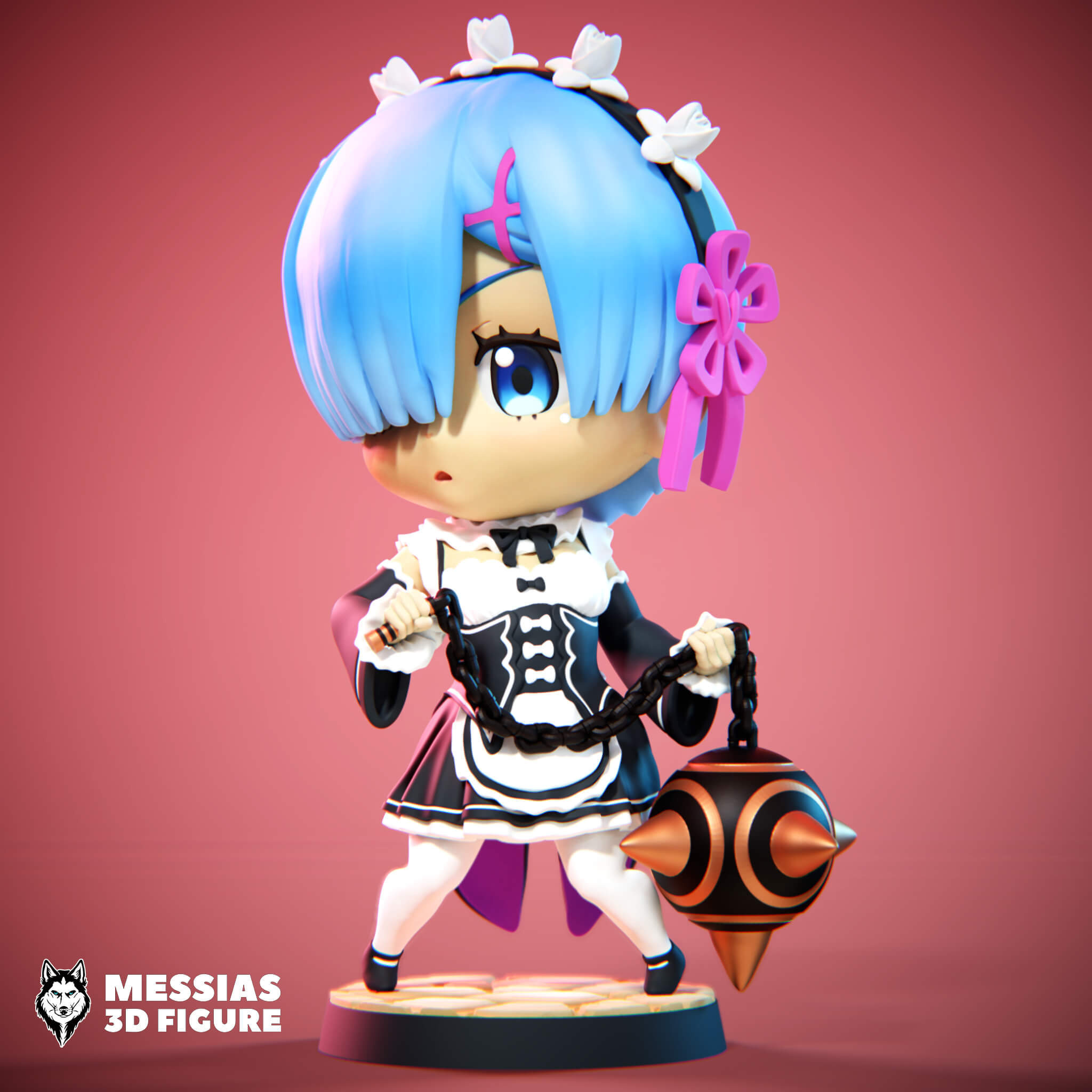Chibi Rem Zero - 3D Model by M2SO
