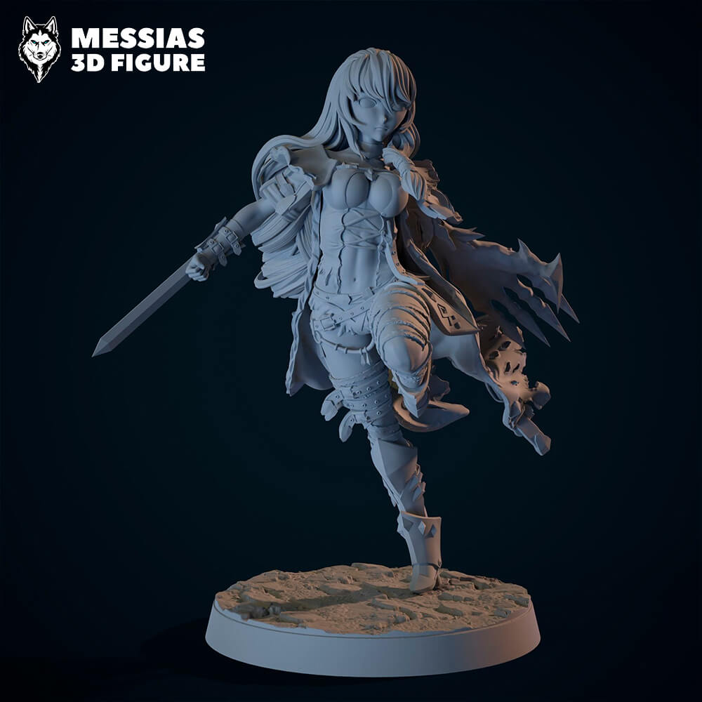 Velvet Crowe Figure 3D Print Model by M2SO