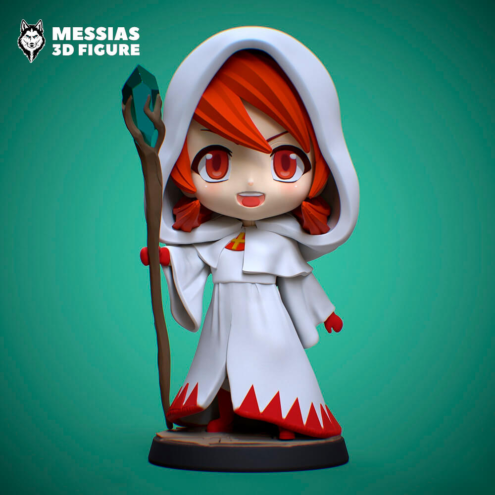 White Mage Chibi - 3D Print Model by M2SO