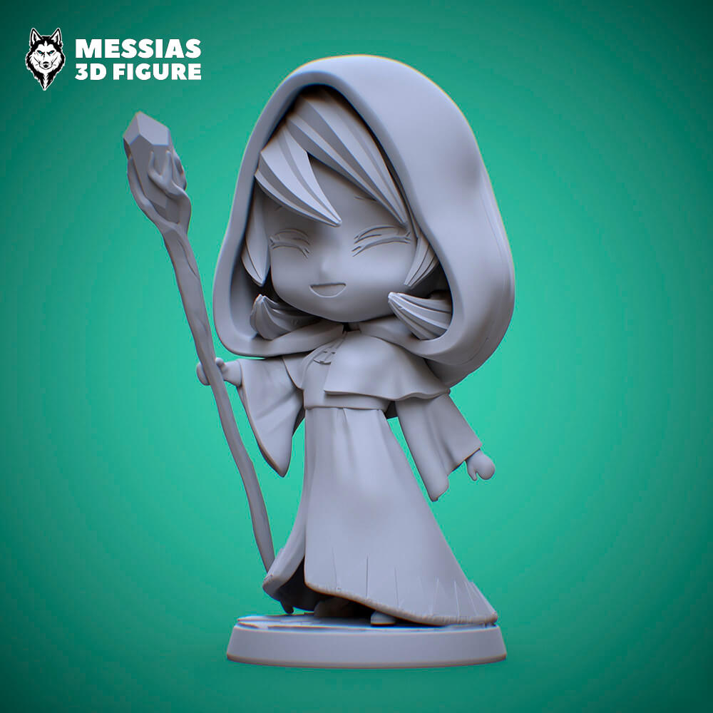 White Mage Chibi - 3D Print Model by M2SO