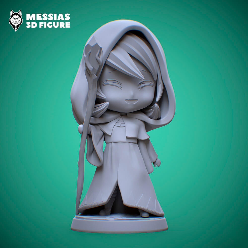White Mage Chibi - 3D Print Model by M2SO