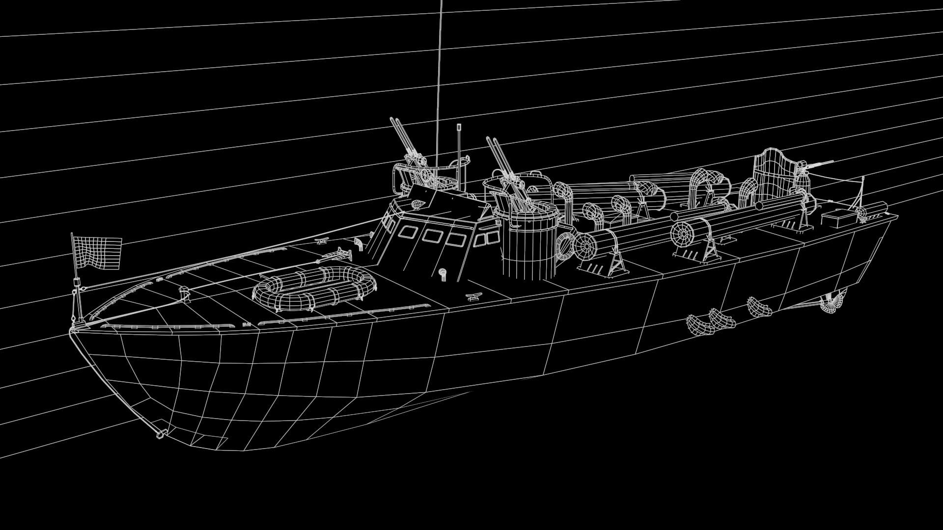 Higgins PT-71 Patrol Torpedo 3D Model by m4rios