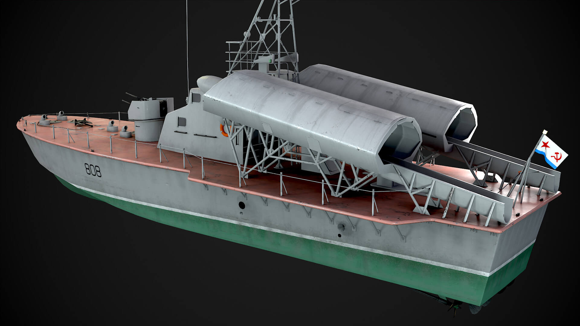 Project 183R Missile Boat - 3D Model by m4rios
