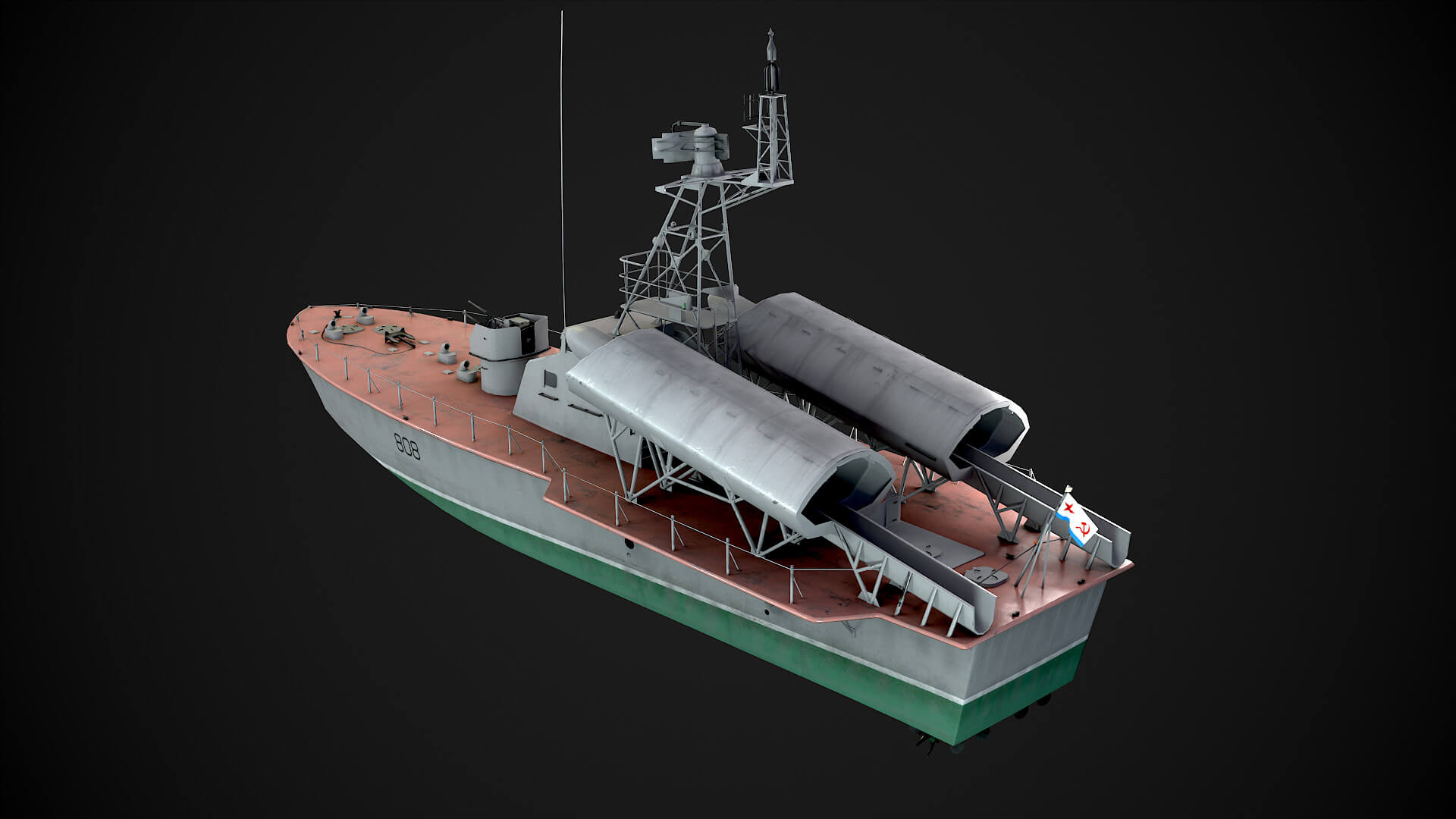 Project 183R Missile Boat - 3D Model by m4rios
