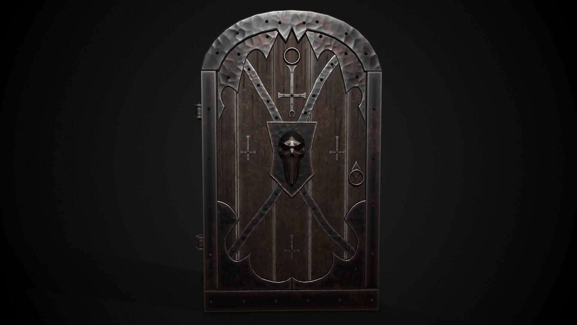 Skull Mask Dungeon Door - 3D Model by m4rios