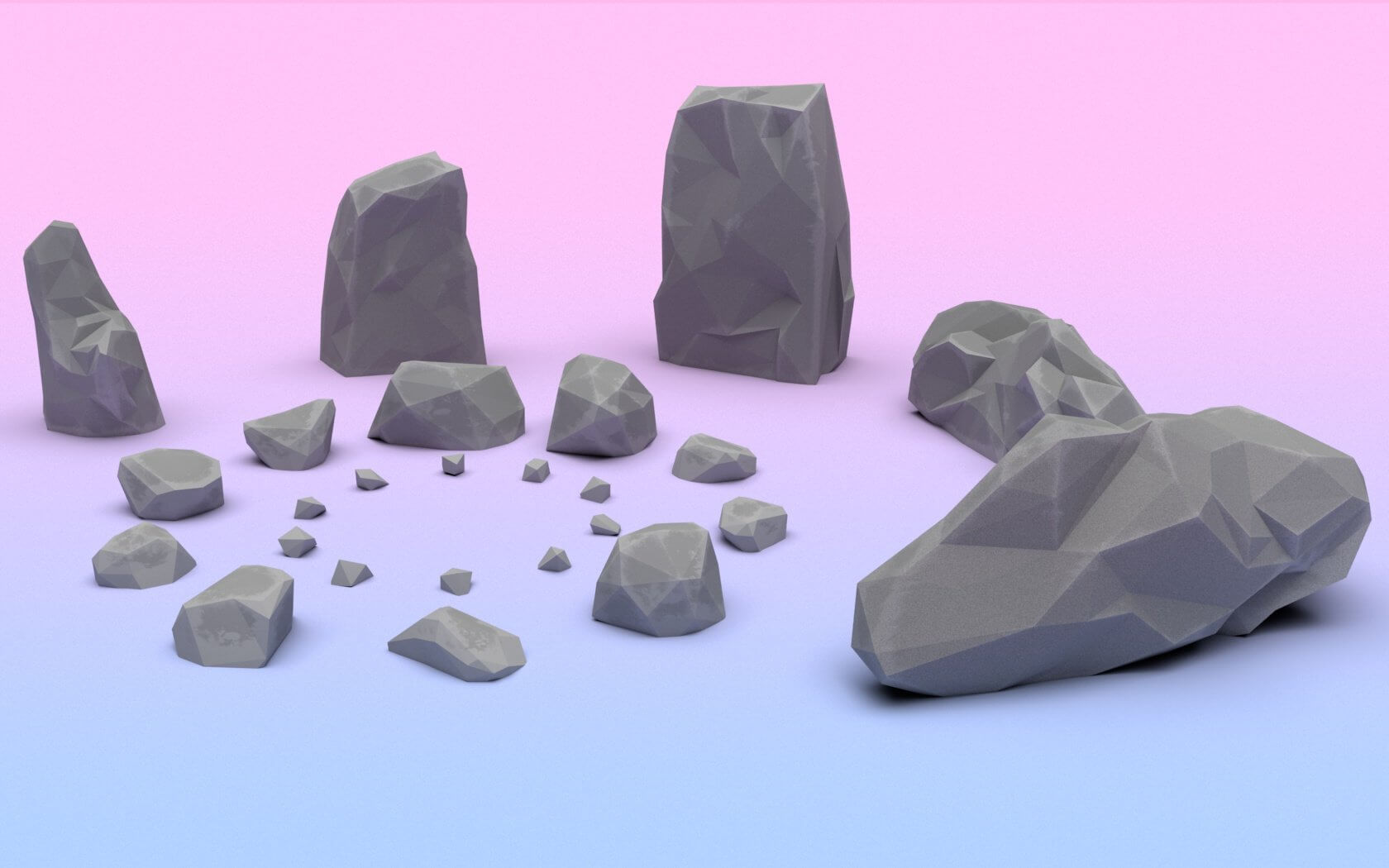 Stones Pack - 3D Model by m4rios
