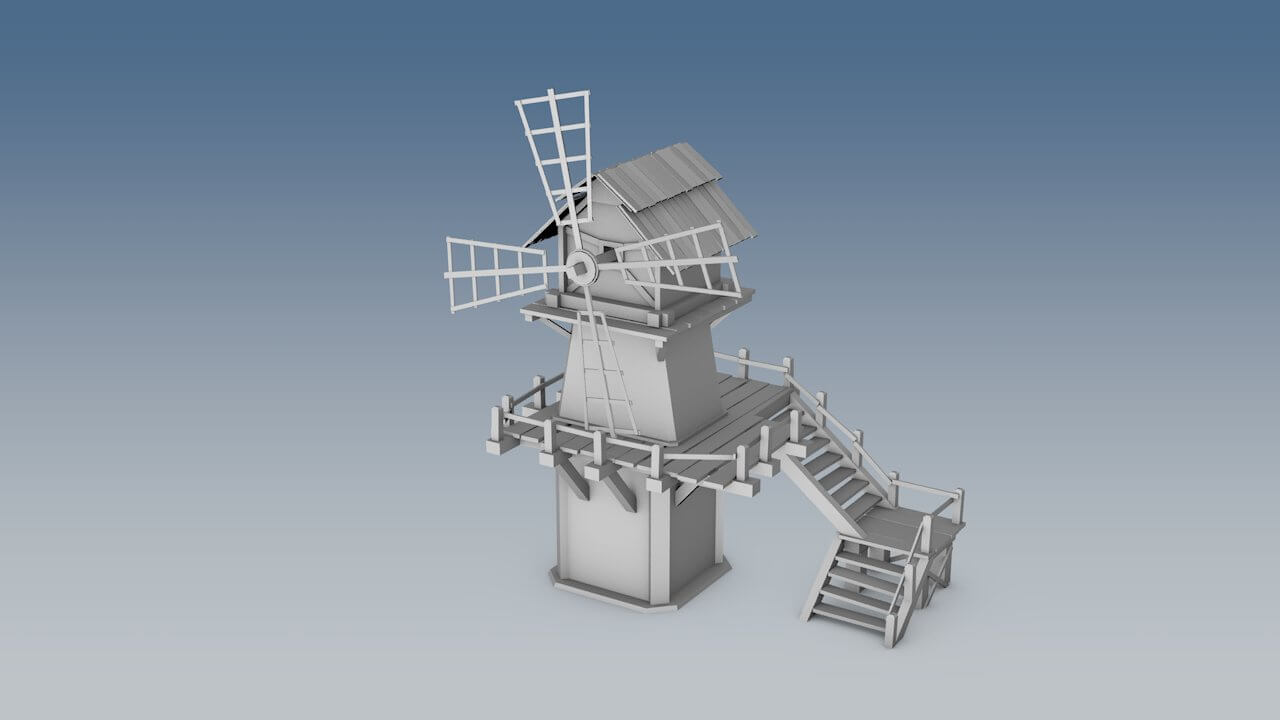 Windmill - 3D Model by m4rios