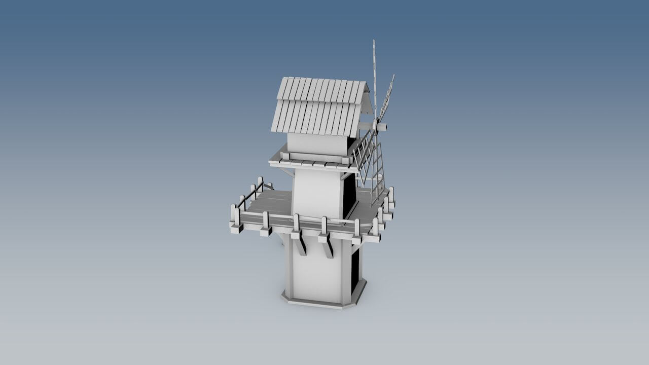 Windmill - 3D Model by m4rios