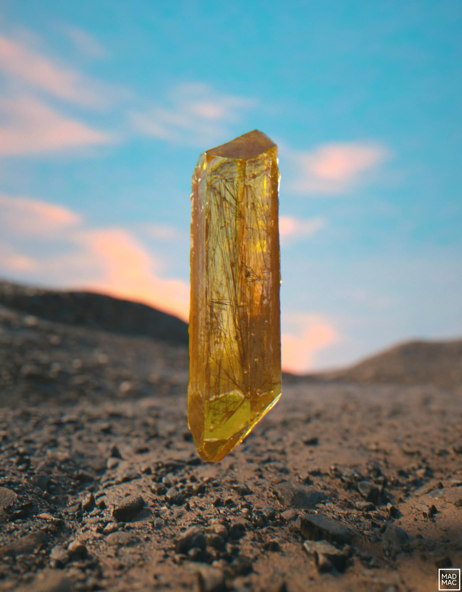 Crystal 3D Render, Digital Art by Mad Mac