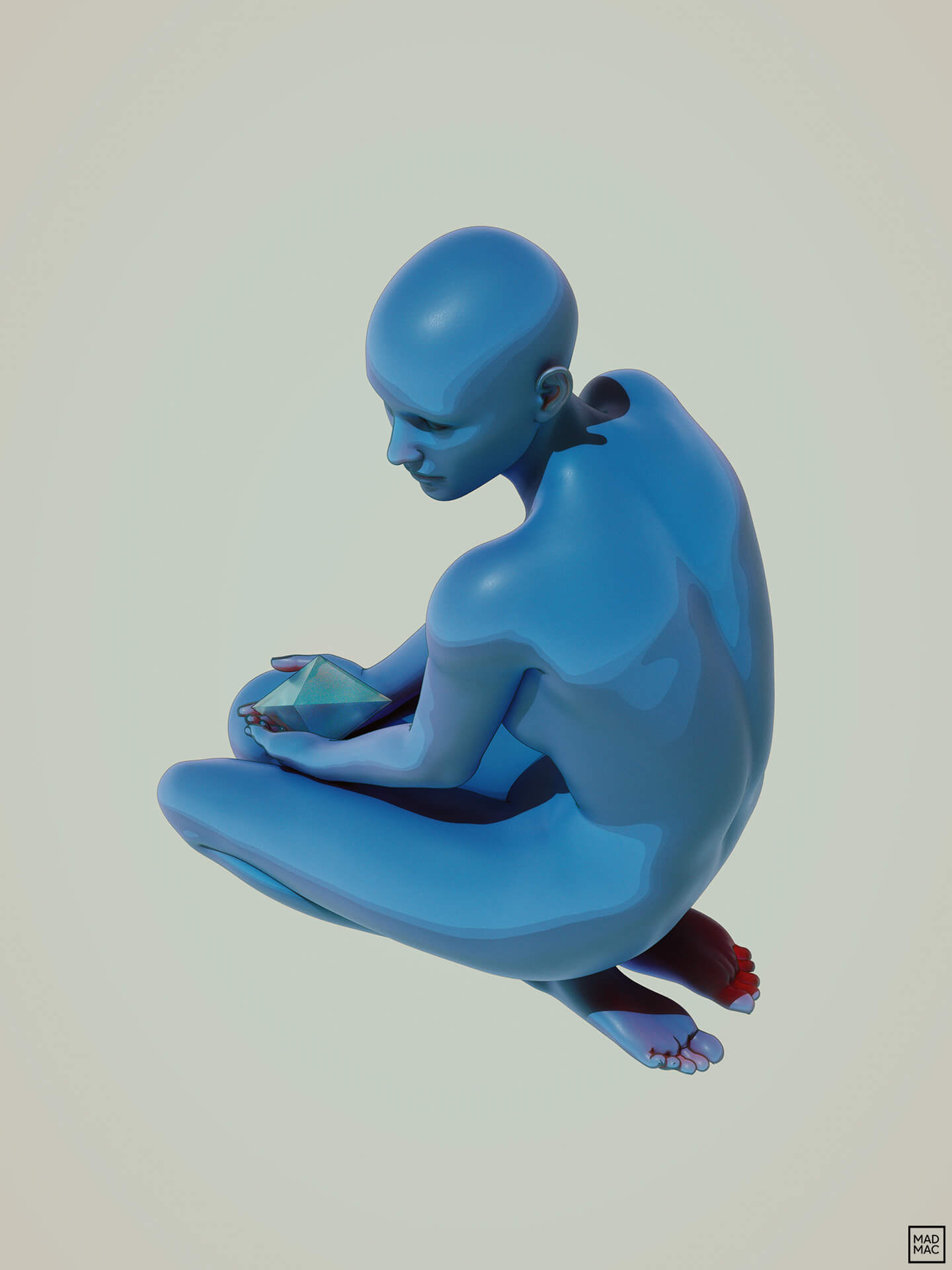 Crystal 3D Render, Digital Art by Mad Mac