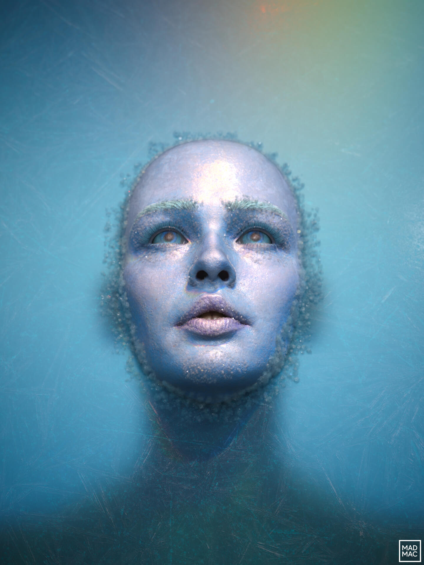 Frozen Girl portrait 3D Render, Digital Art by Mad Mac