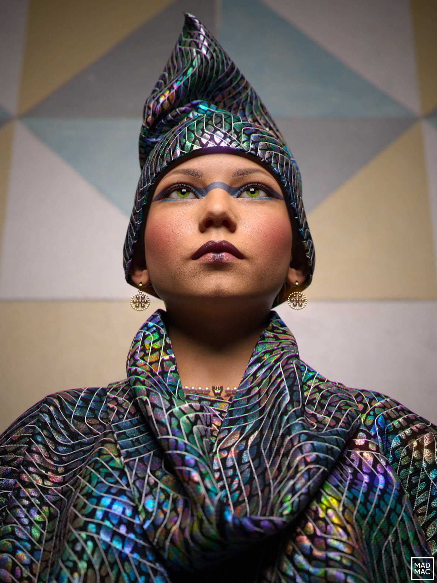 Illusionist's Apprentice 3D Render, Digital Art by Mad Mac