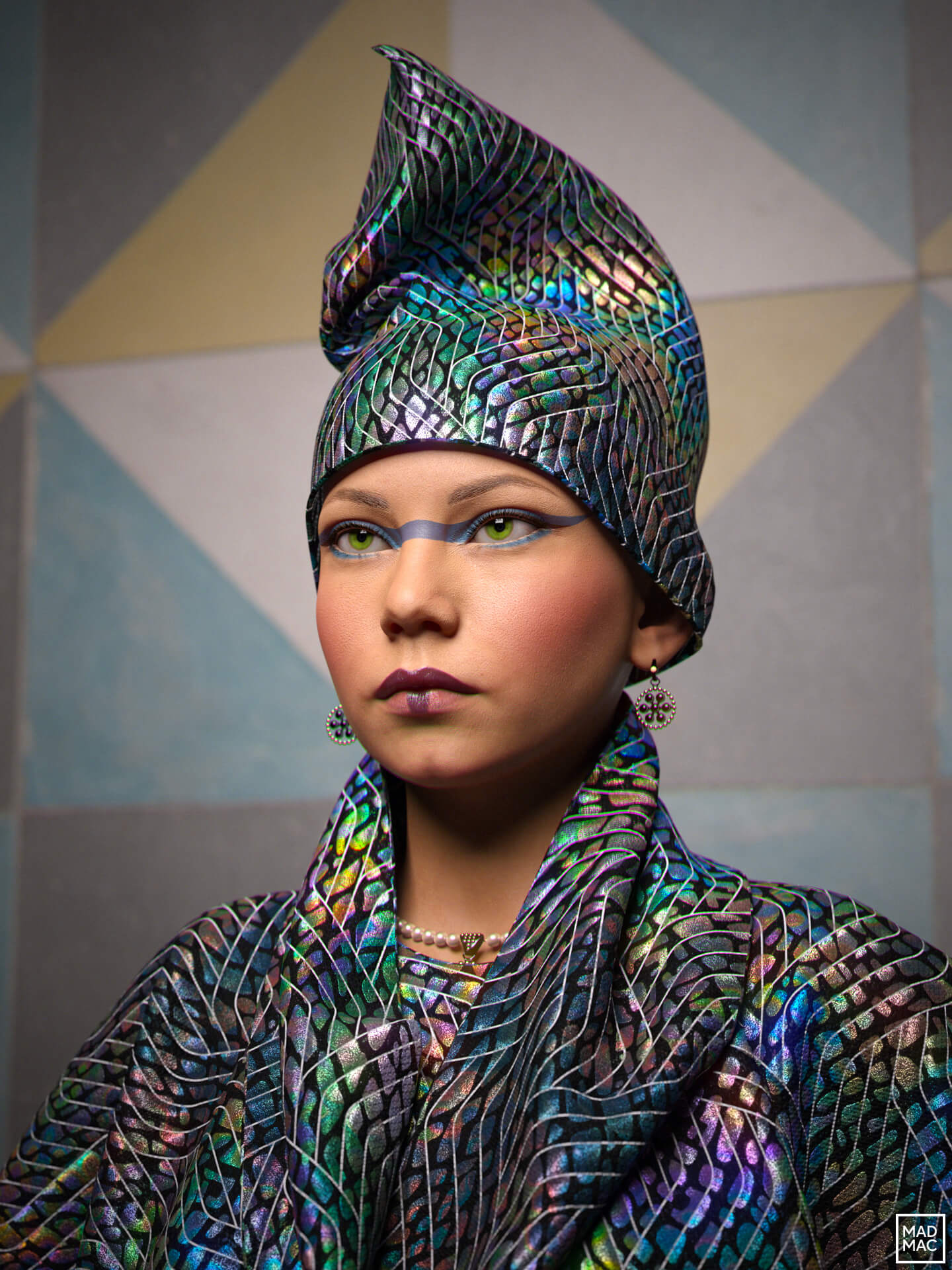 Illusionist's Apprentice 3D Render, Digital Art by Mad Mac