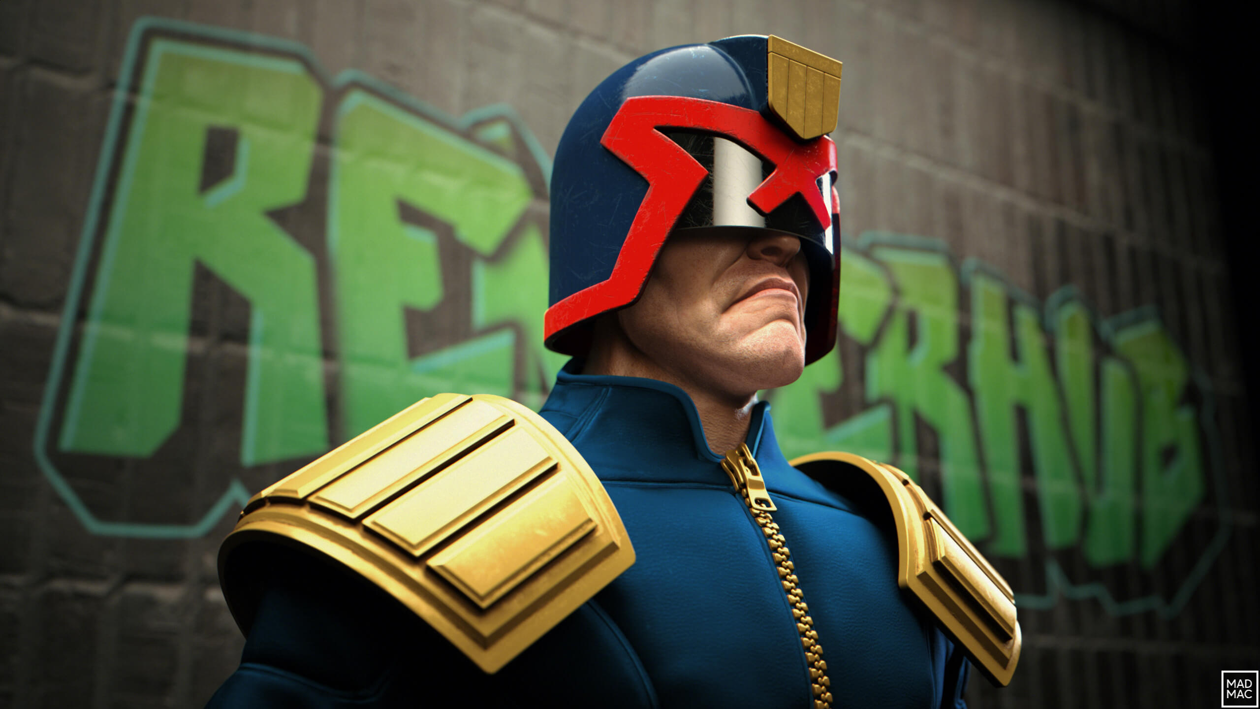 Mega-City One 3D Render, Digital Art by Mad Mac