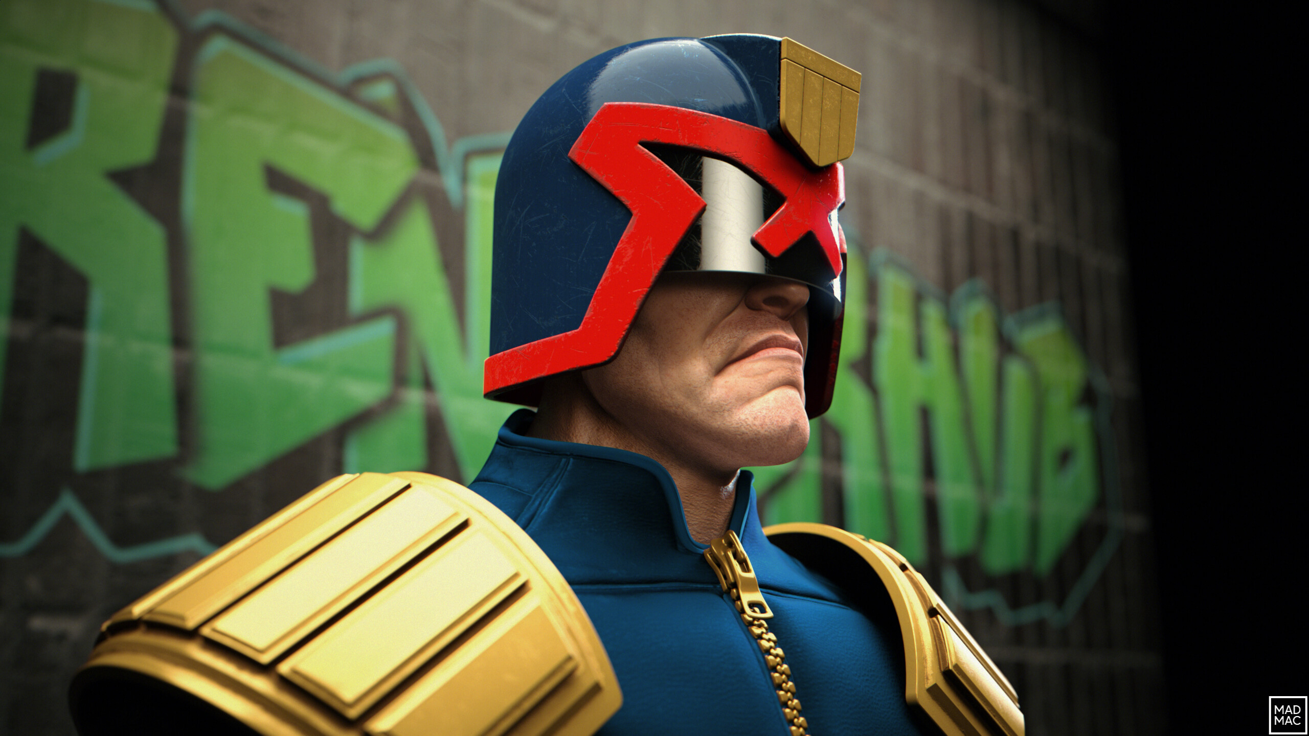 Mega-City One 3D Render, Digital Art by Mad Mac