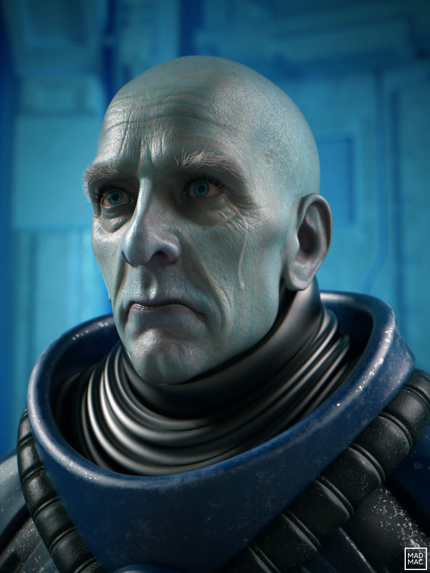 Mr.Freeze 3D Render, Digital Art by Mad Mac