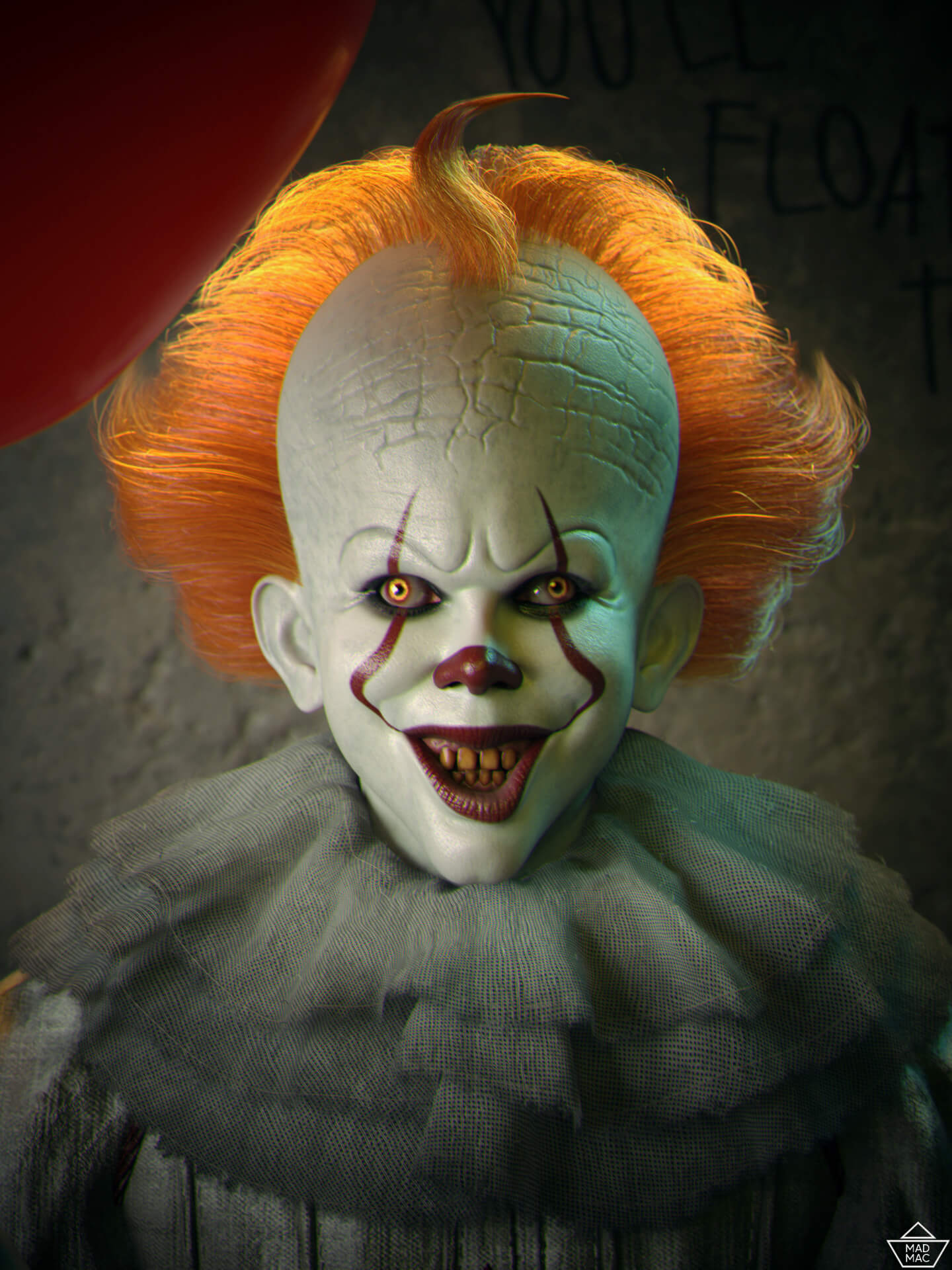 Pennywise 3D Render, Digital Art by Mad Mac
