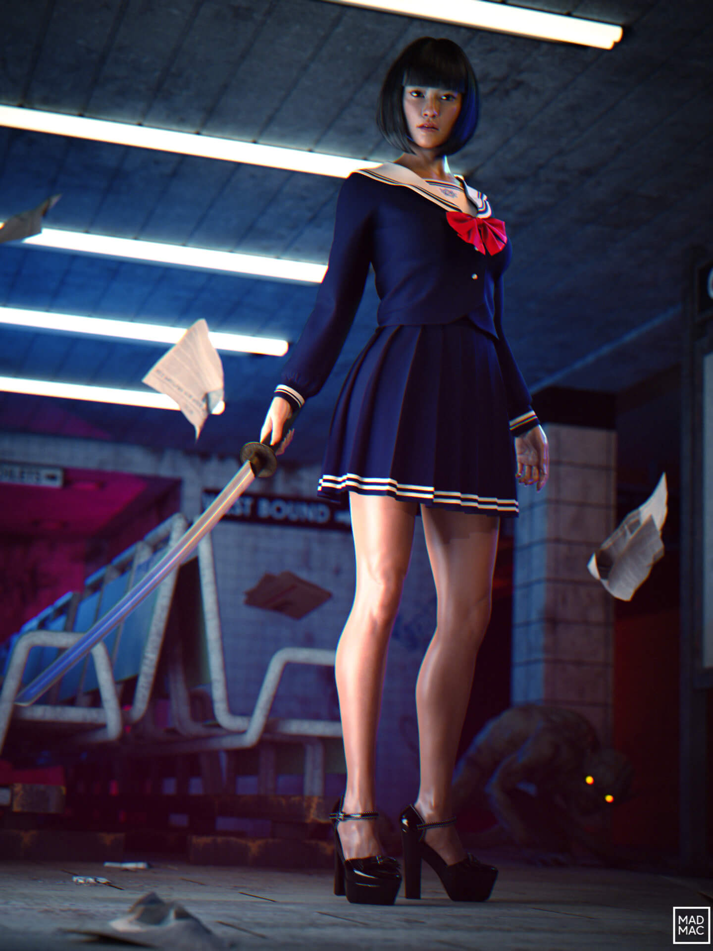 Saya 3D Render, Digital Art by Mad Mac