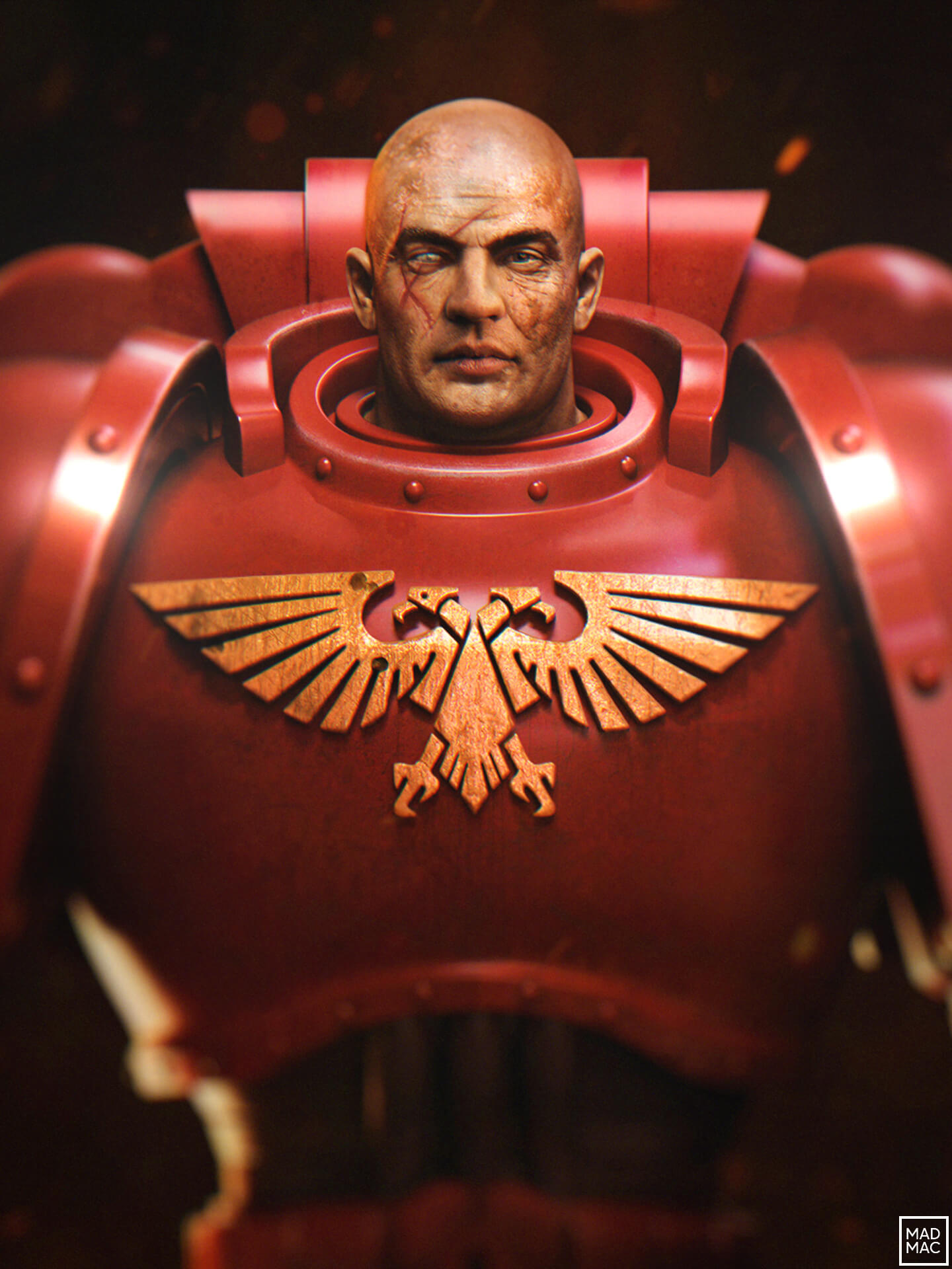 Space Marine 3D Render, Digital Art by Mad Mac