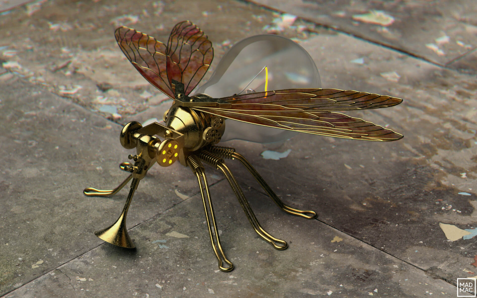 Steam Fly 3D Render, Digital Art by Mad Mac