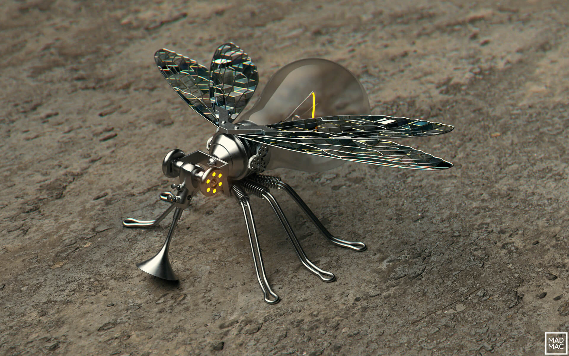 Steam Fly 3D Render, Digital Art by Mad Mac