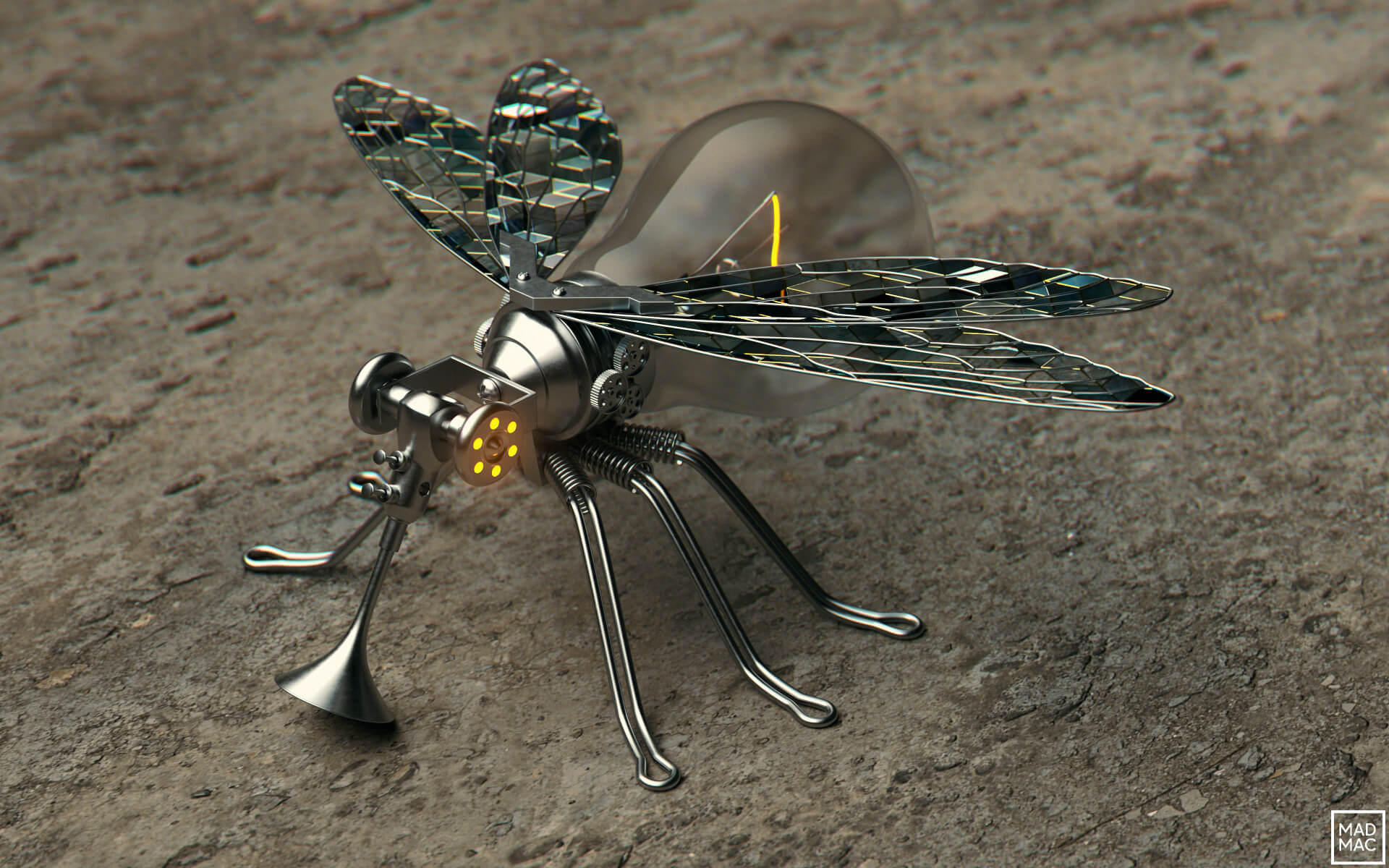 Steam Fly 3D Render, Digital Art by Mad Mac