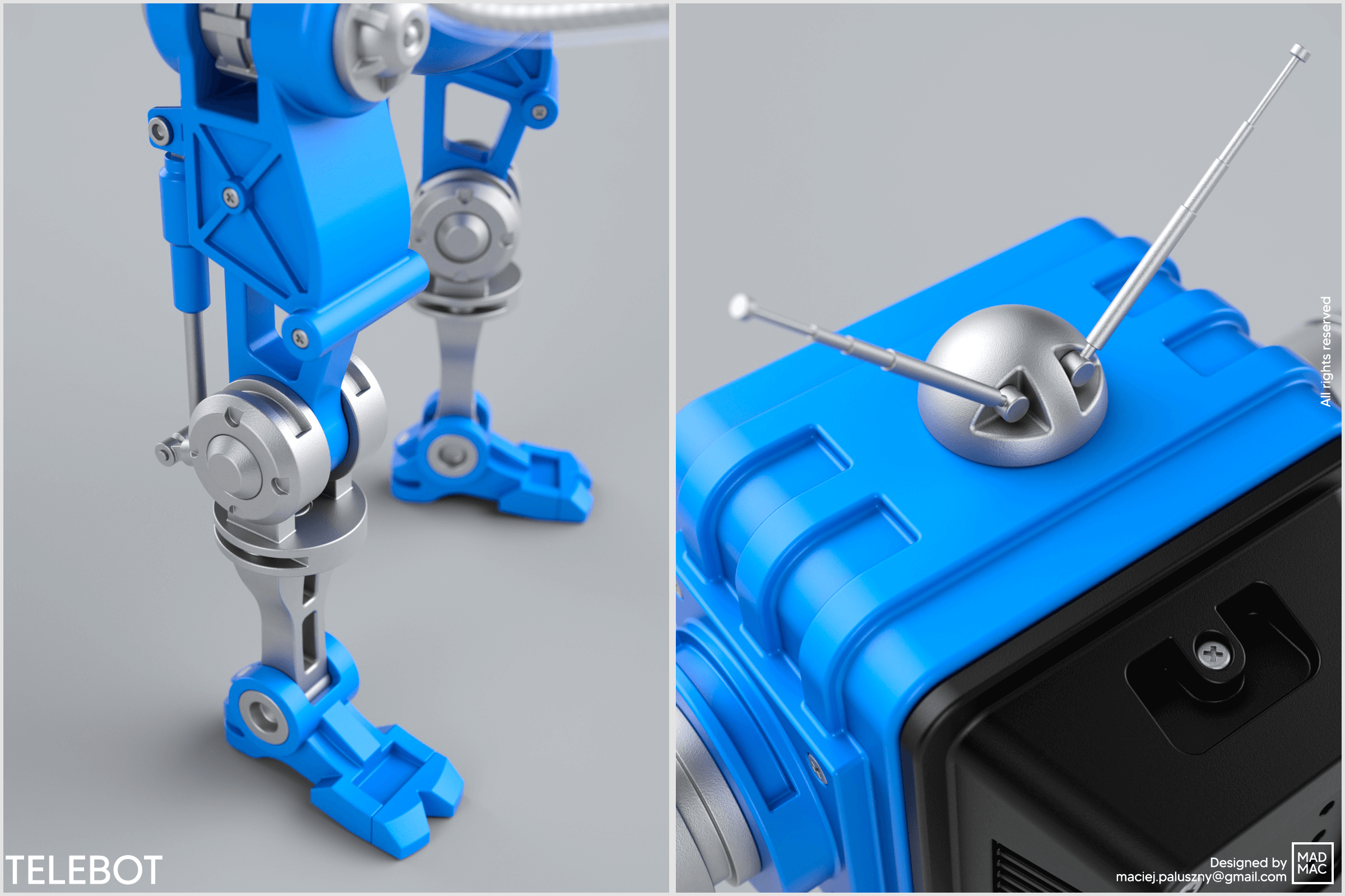 TELEBOT 3D Render, Digital Art by Mad Mac