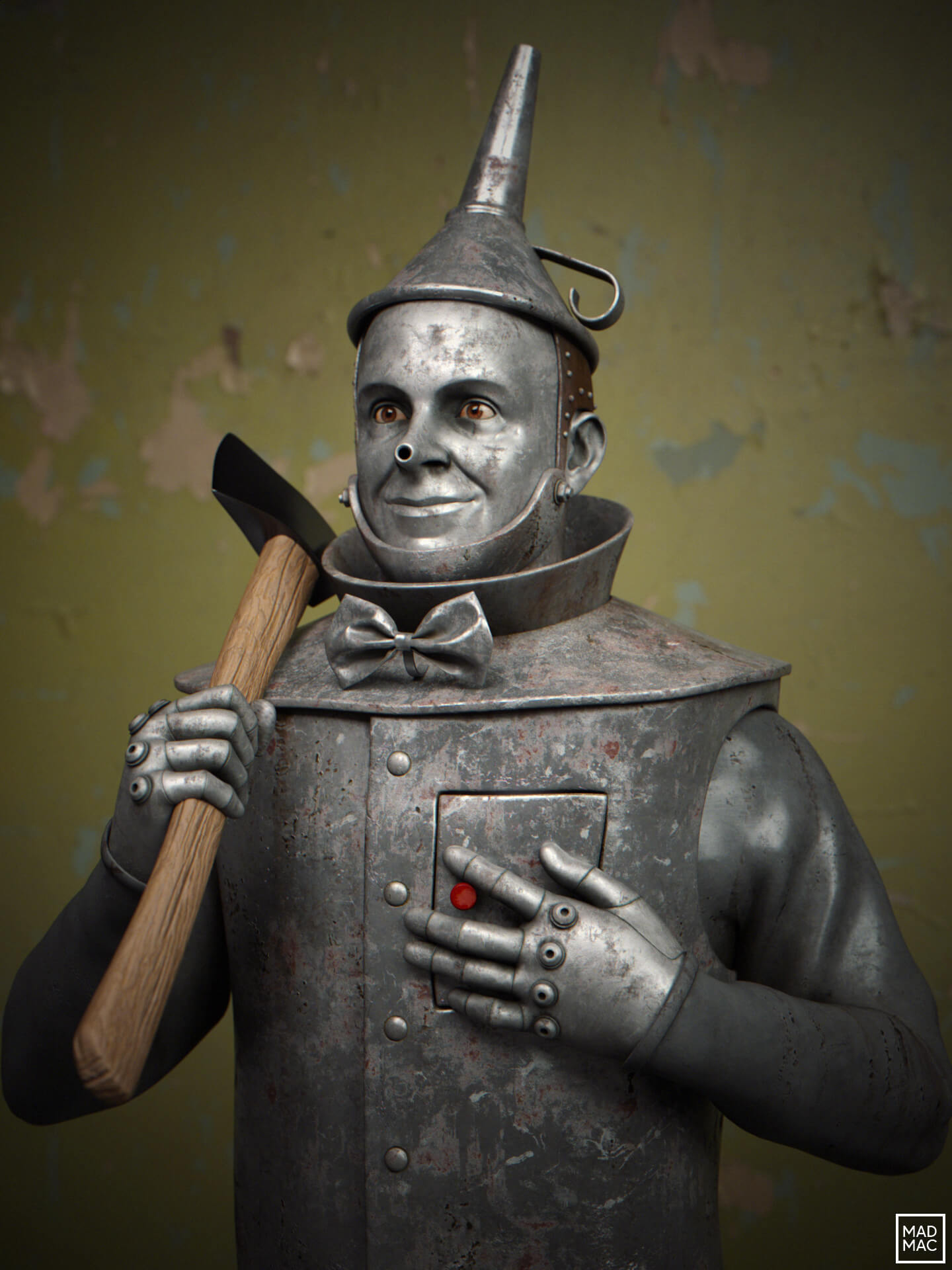 Tin Man 3D Render, Digital Art by Mad Mac