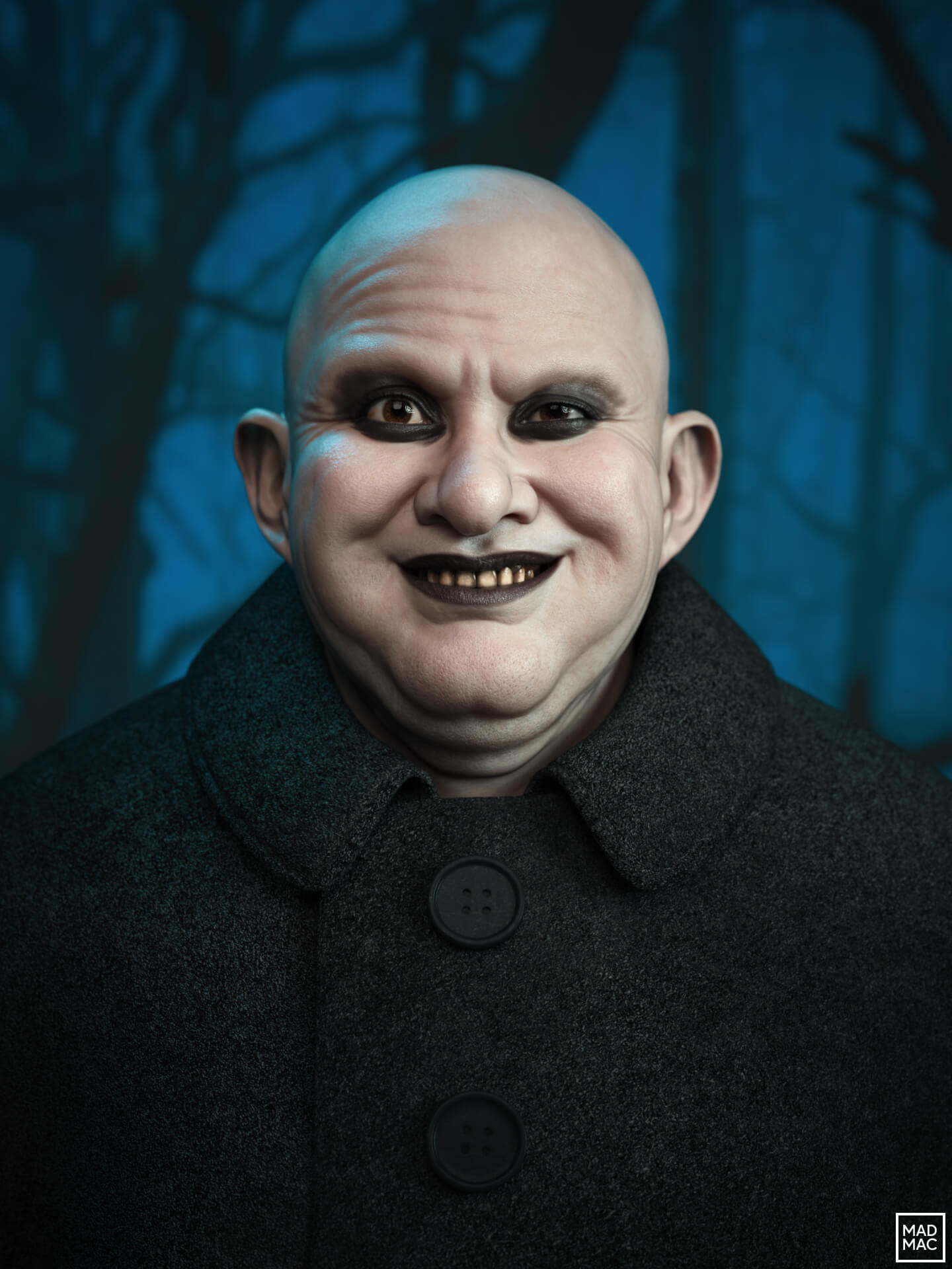 Uncle Fester 3D Render, Digital Art by Mad Mac