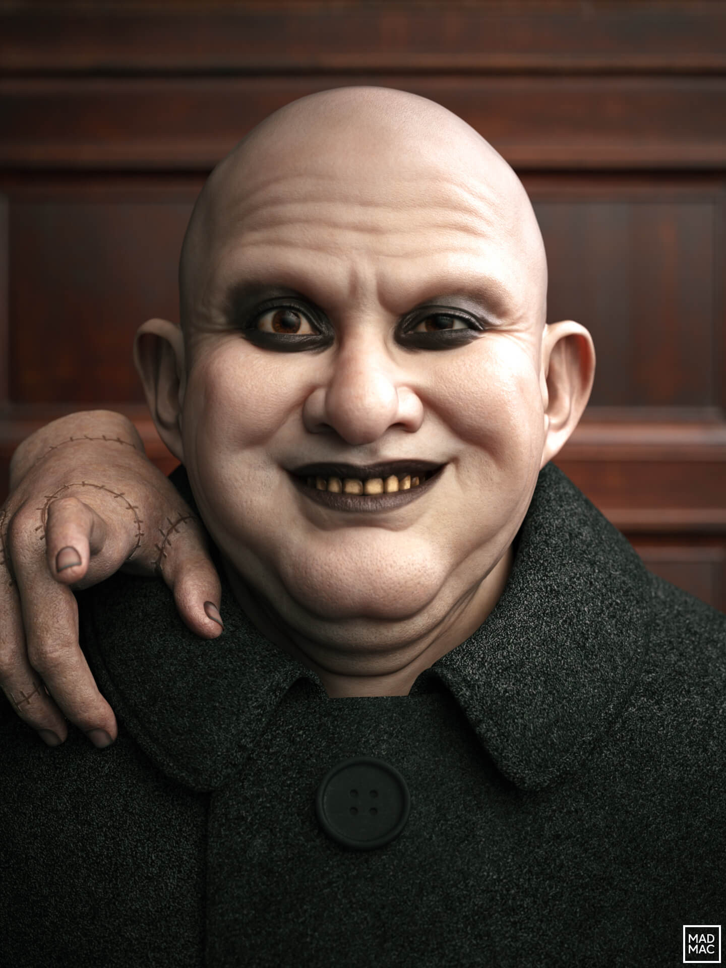 Uncle Fester 3D Render, Digital Art by Mad Mac
