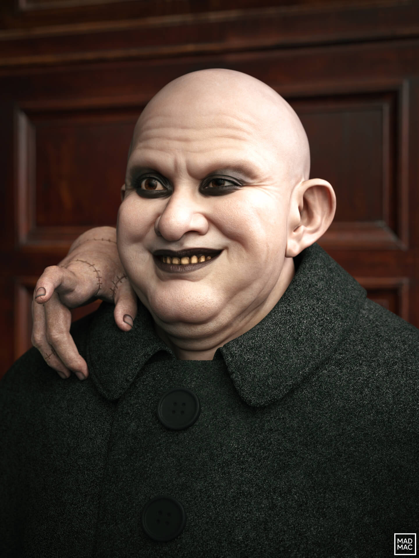 Uncle Fester 3D Render, Digital Art by Mad Mac