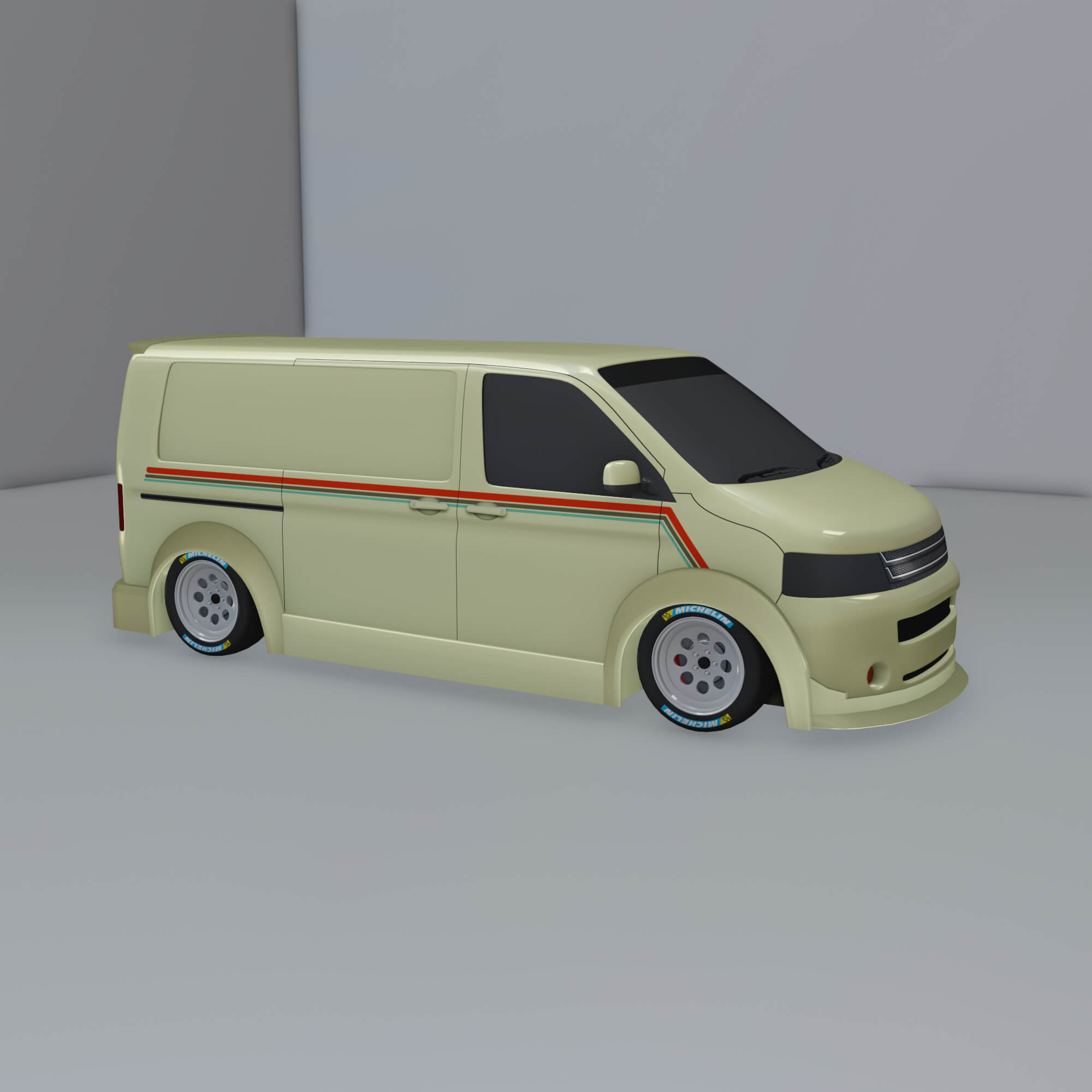 Blind Van Racing Car - 3D Model by madakar25