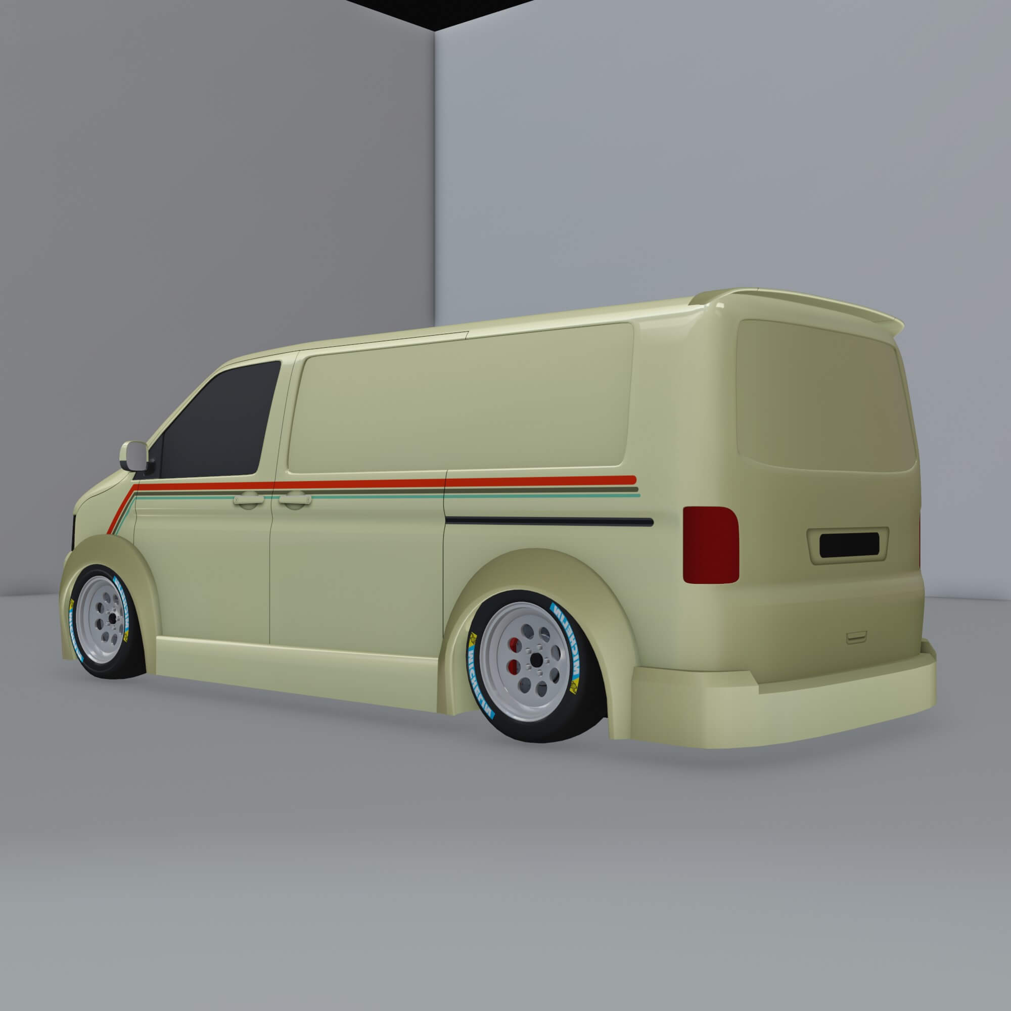 Blind Van Racing Car - 3D Model by madakar25