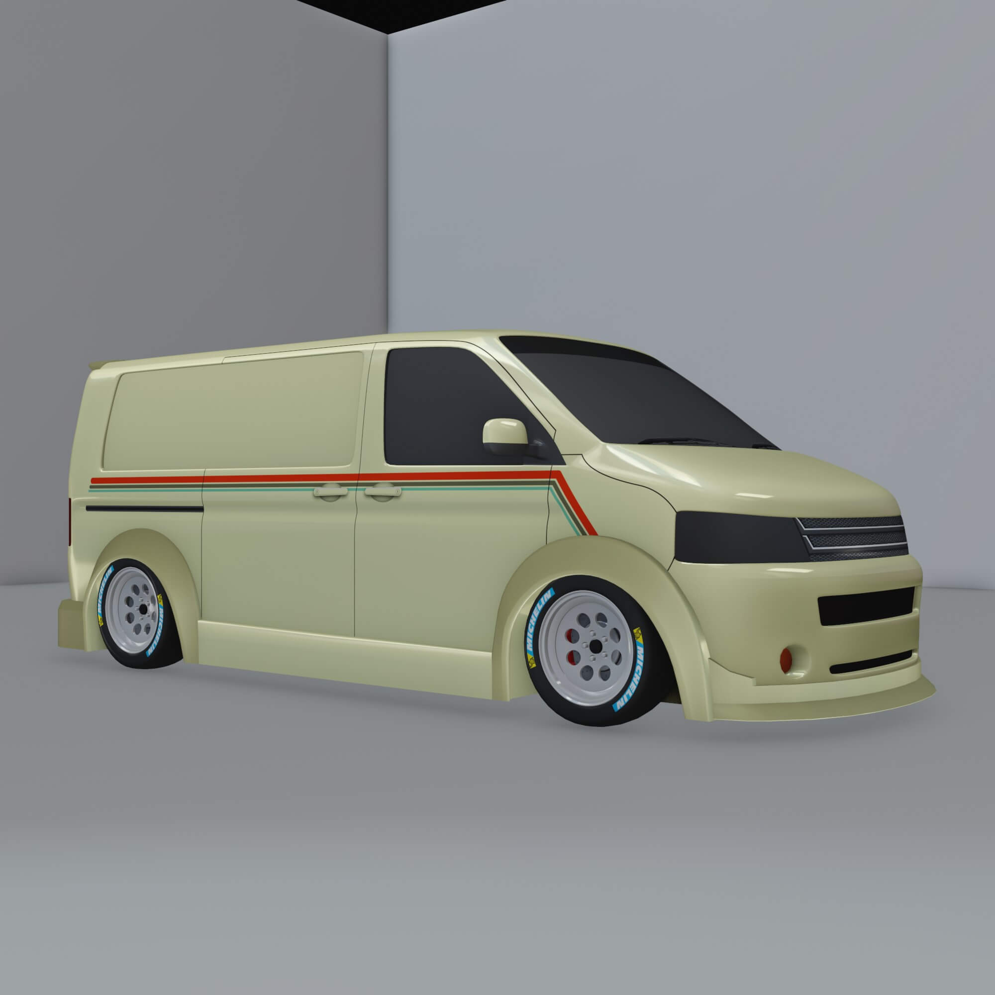 Blind Van Racing Car - 3D Model by madakar25
