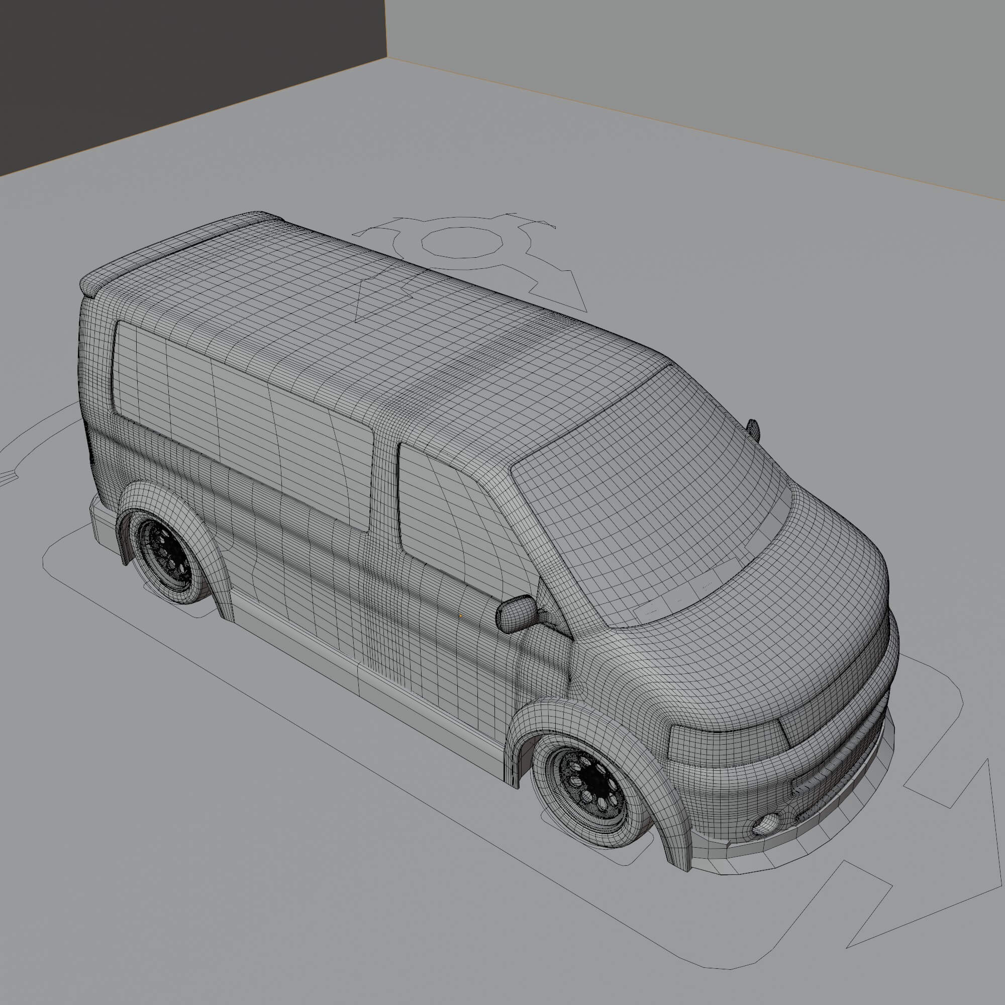 Blind Van Racing Car - 3D Model by madakar25