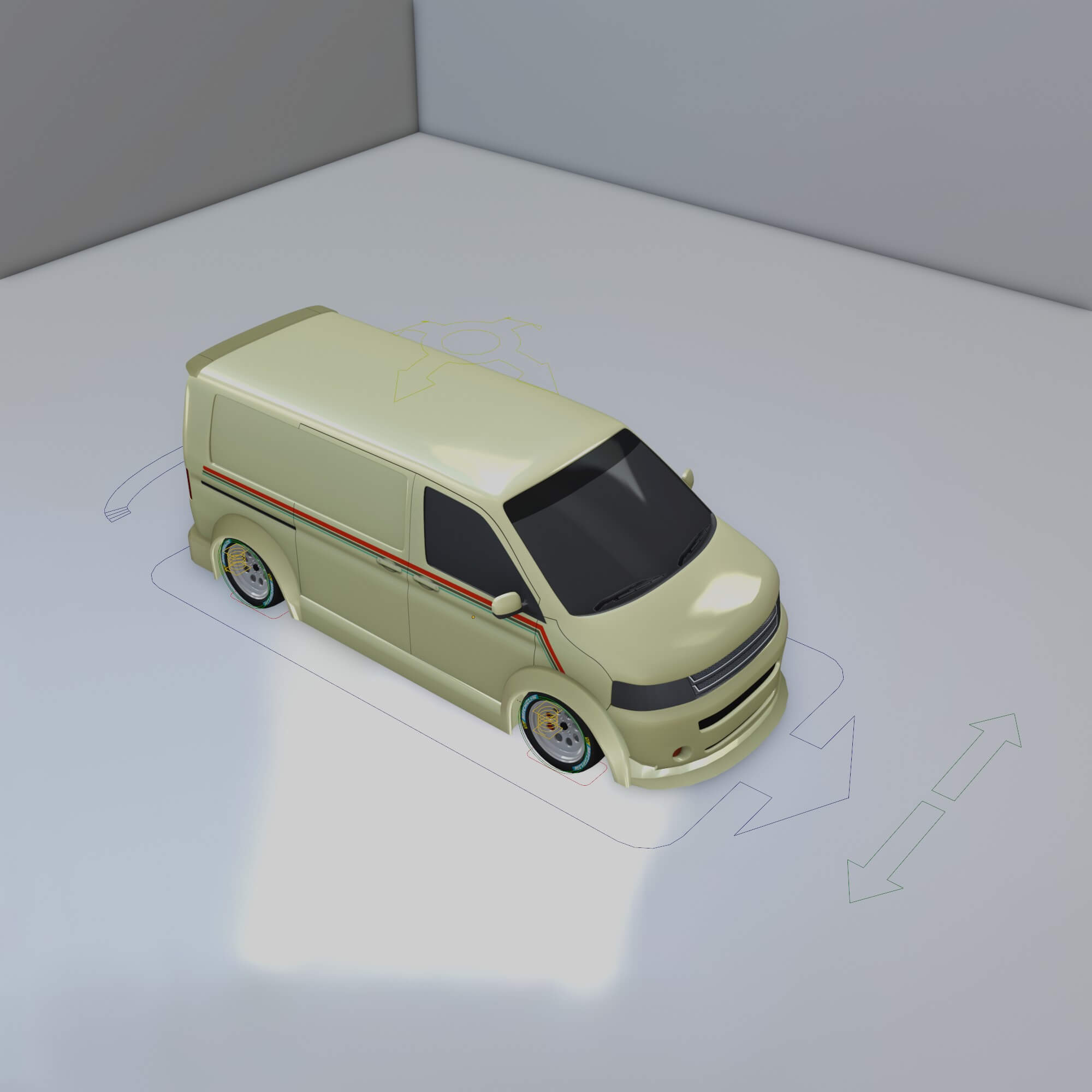 Blind Van Racing Car - 3D Model by madakar25