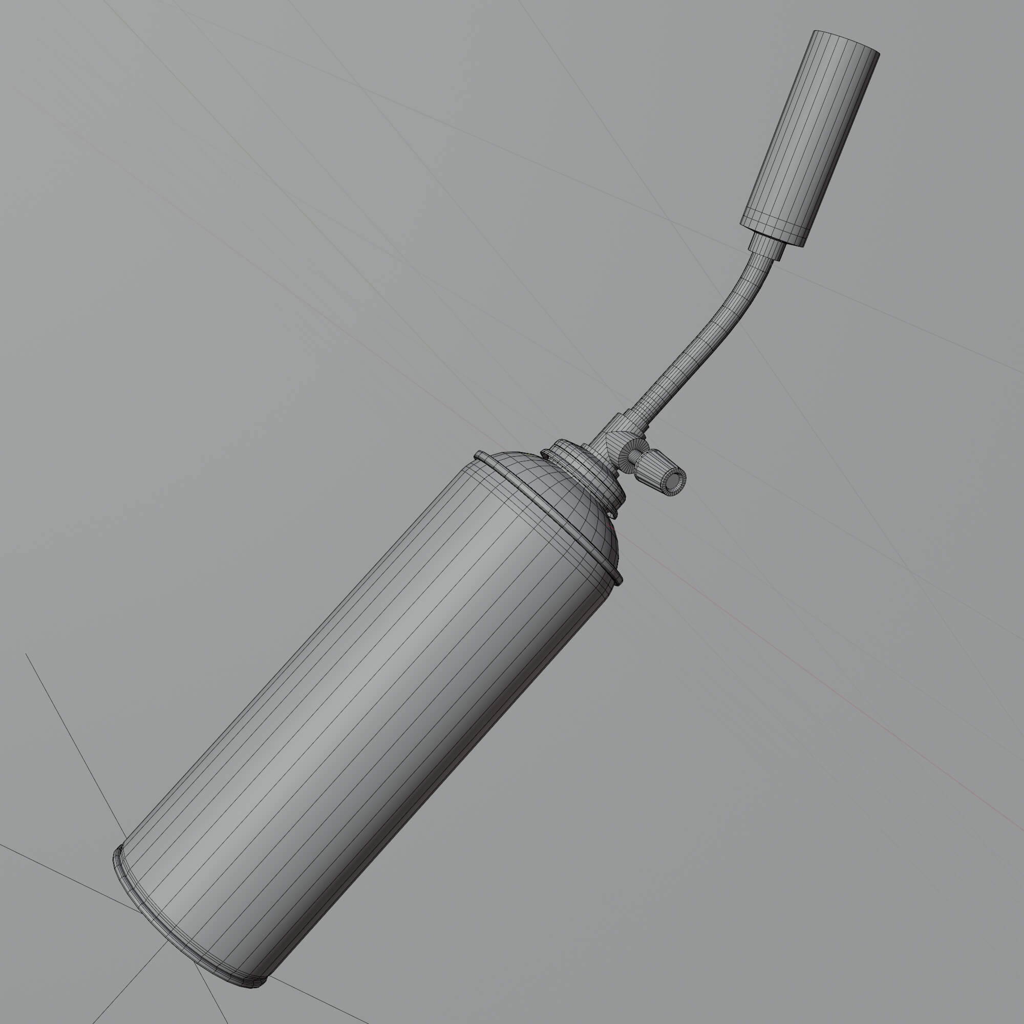 Butane Torch 3D Model by madakar25