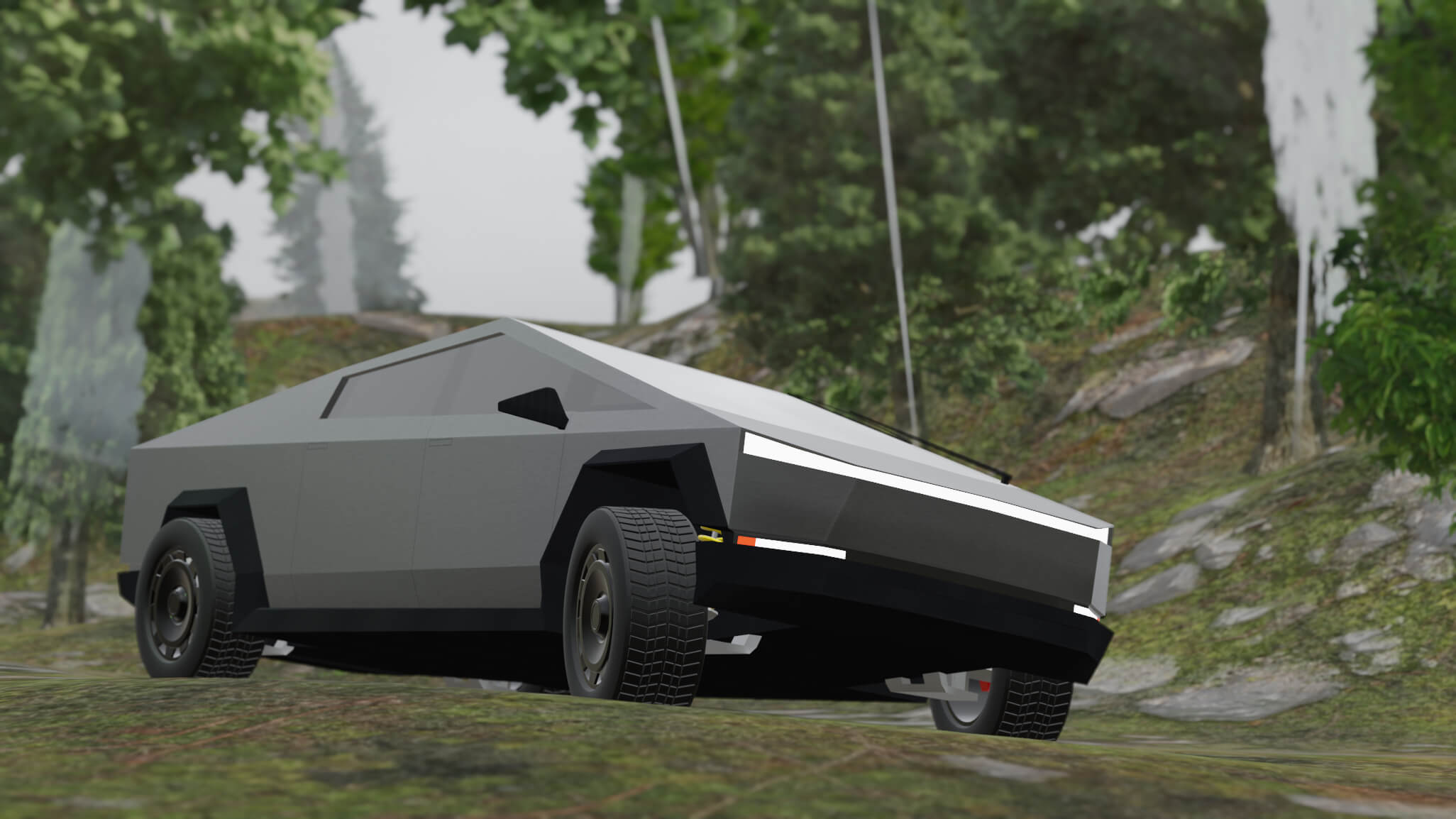 Futuristic Electric Cyber Truck - 3D Model by madakar25