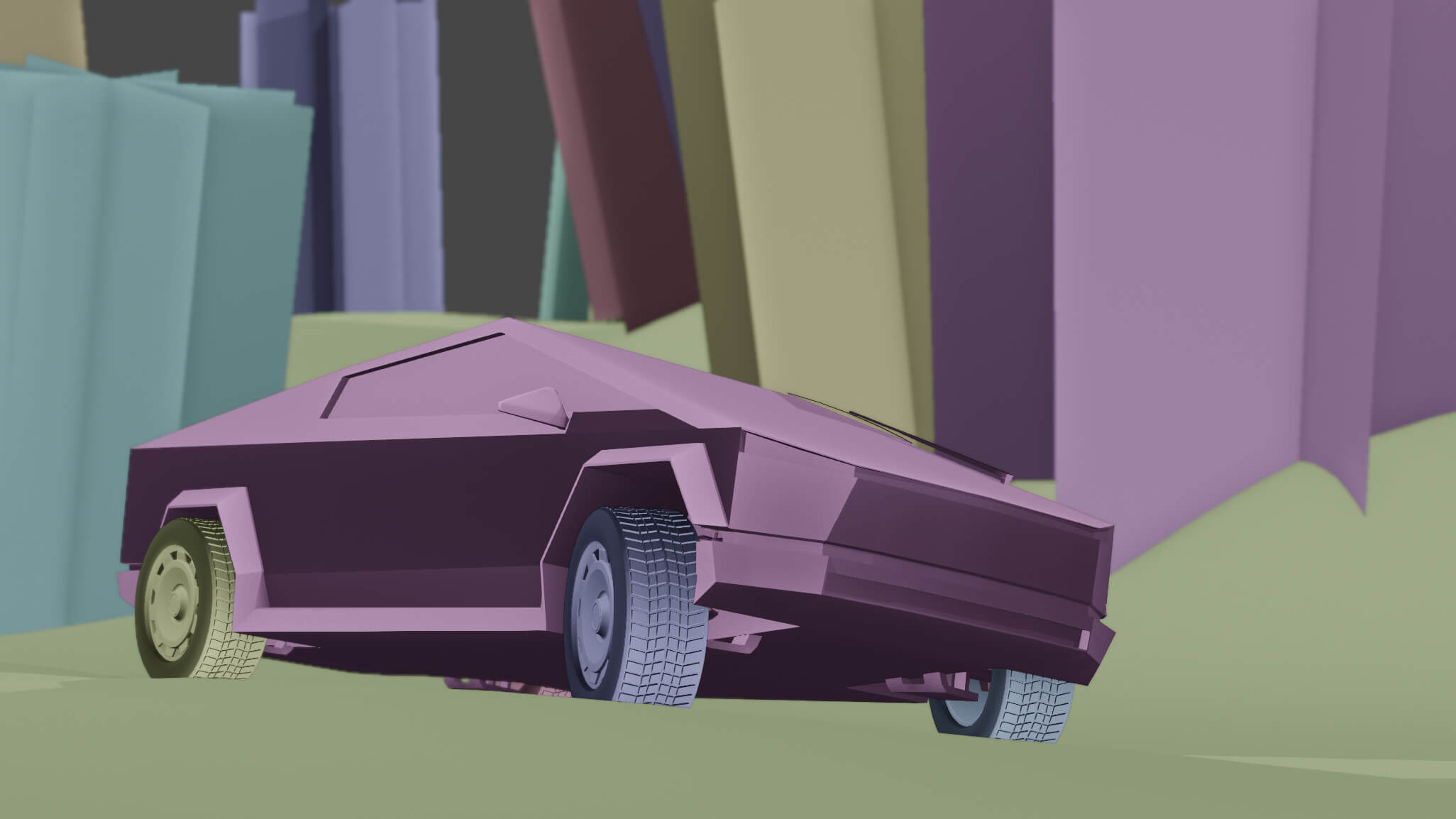 Futuristic Electric Cyber Truck - 3D Model by madakar25