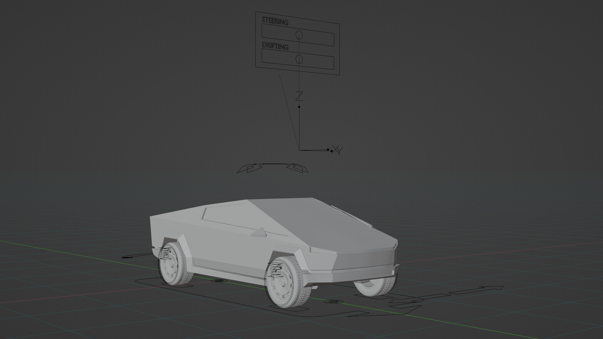 Futuristic Electric Cyber Truck - 3D Model by madakar25