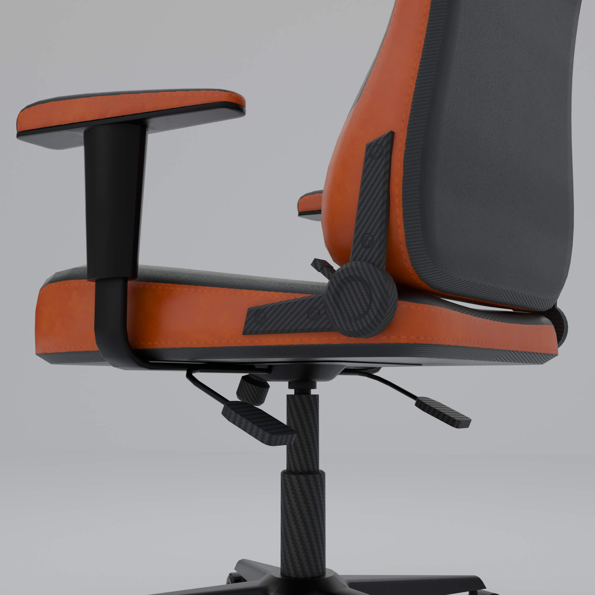 Gaming Chair Carbon Fiber Material - 3D Model by madakar25