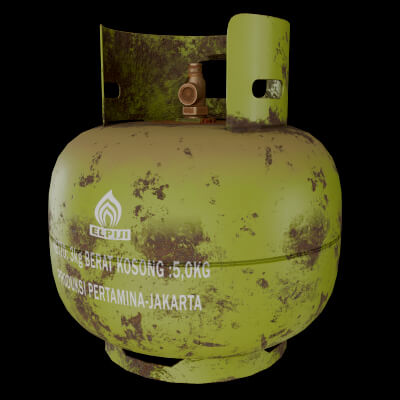 Gas Cylinder LPG ID - 3D Model by madakar25