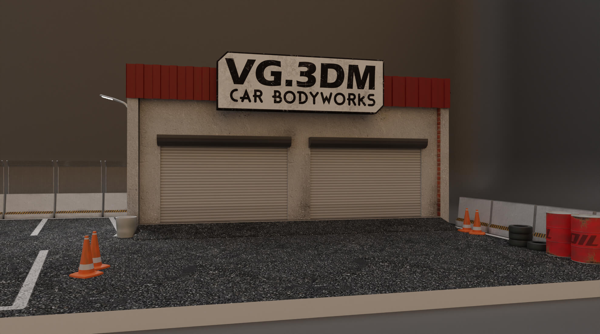 Garage Car Low Poly - 3D Model by madakar25