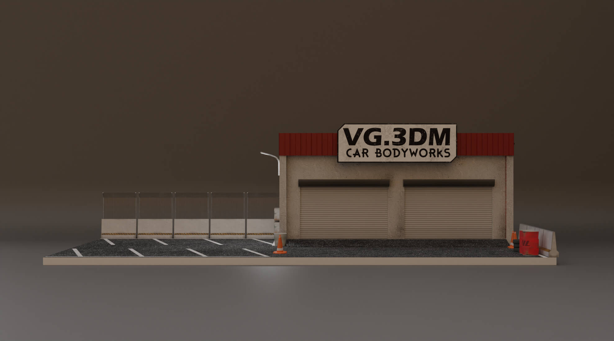 Garage Car Low Poly - 3D Model by madakar25
