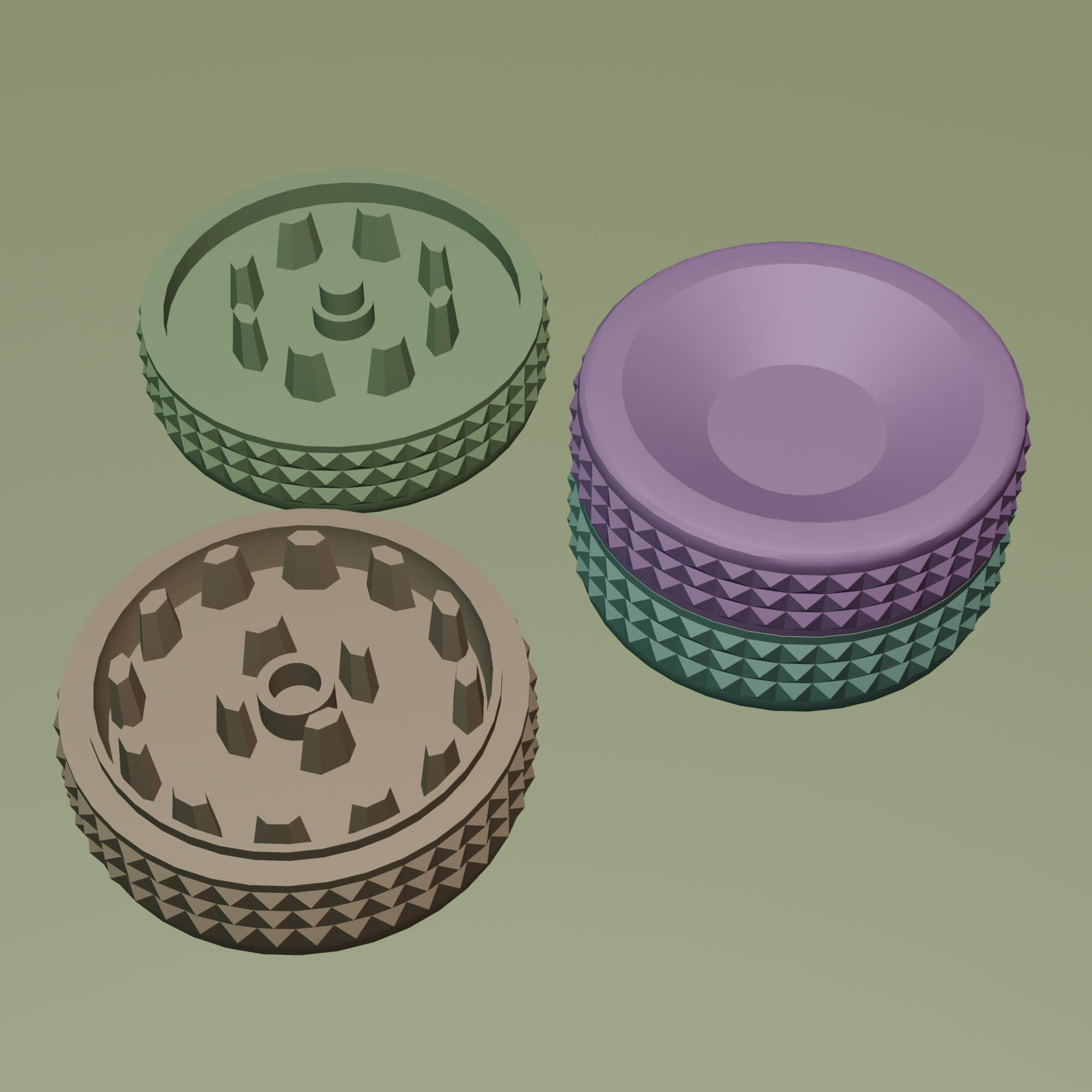 Joy Marijuana 3D Grinder Model - High-Quality, Low Poly by madakar25