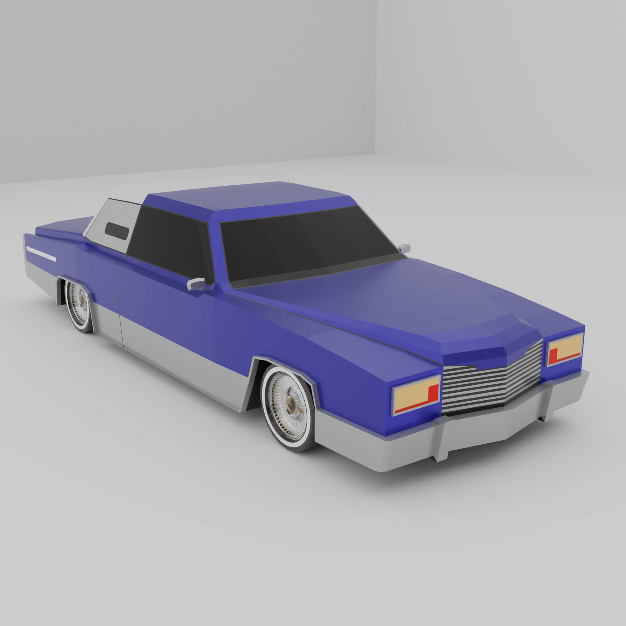 Lowrider Car Low Poly - 3D Model by madakar25